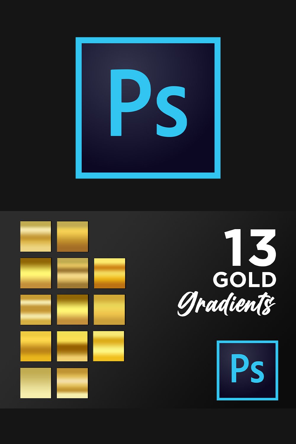 Adobe Photoshop gold gradient pack GRD gradients