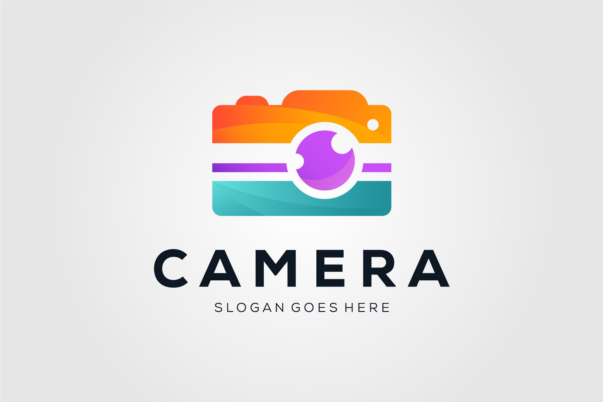 colorful camera photography logo vector illustration design