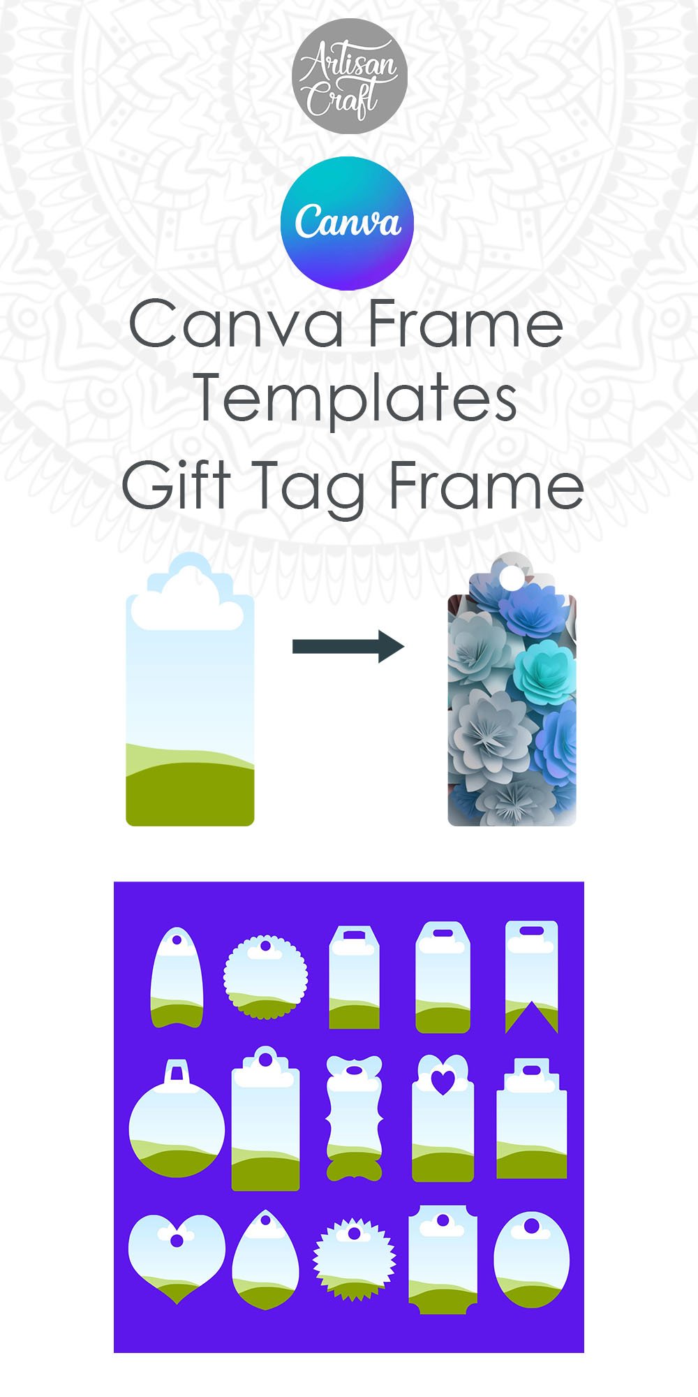 Canva Gift Tag Frame Template | Canva Template