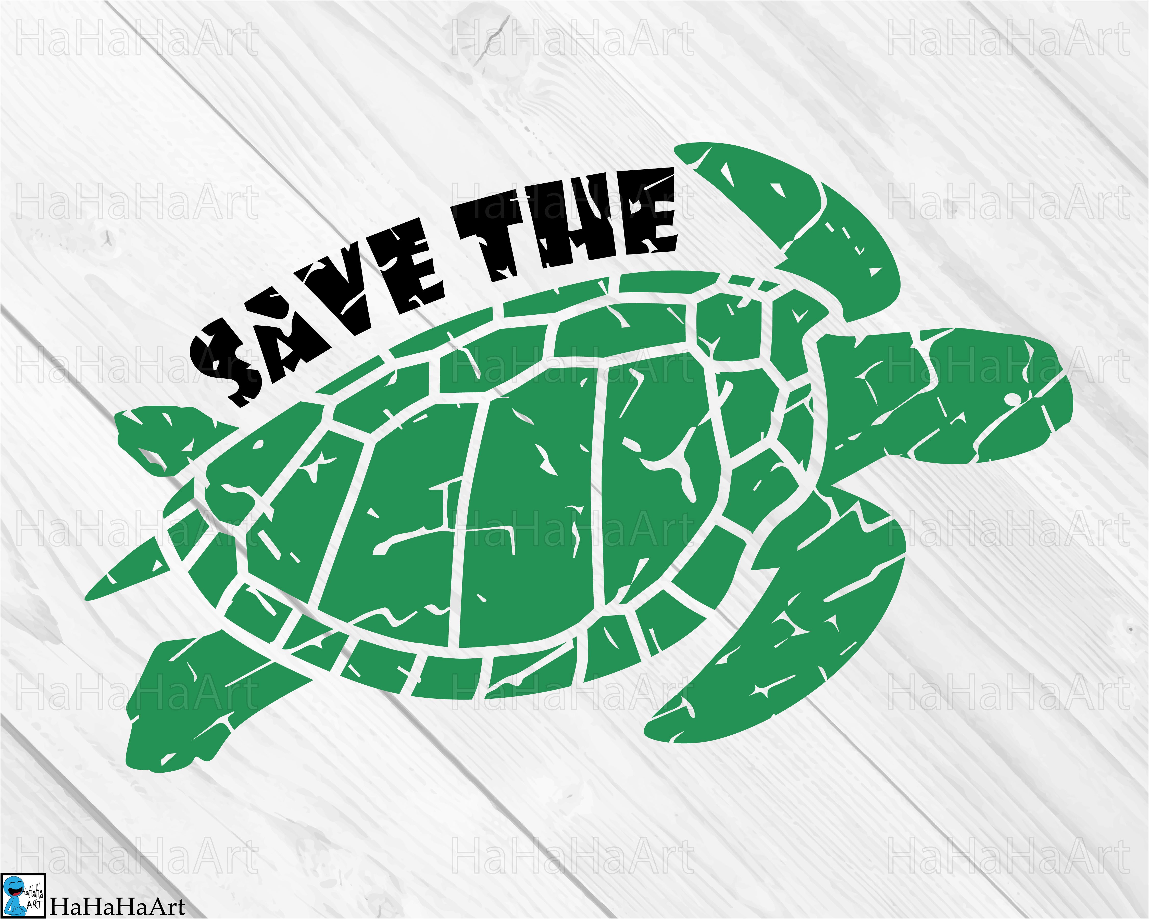 Save The Turtles Design - Clip art / Cutting Files (1023190)