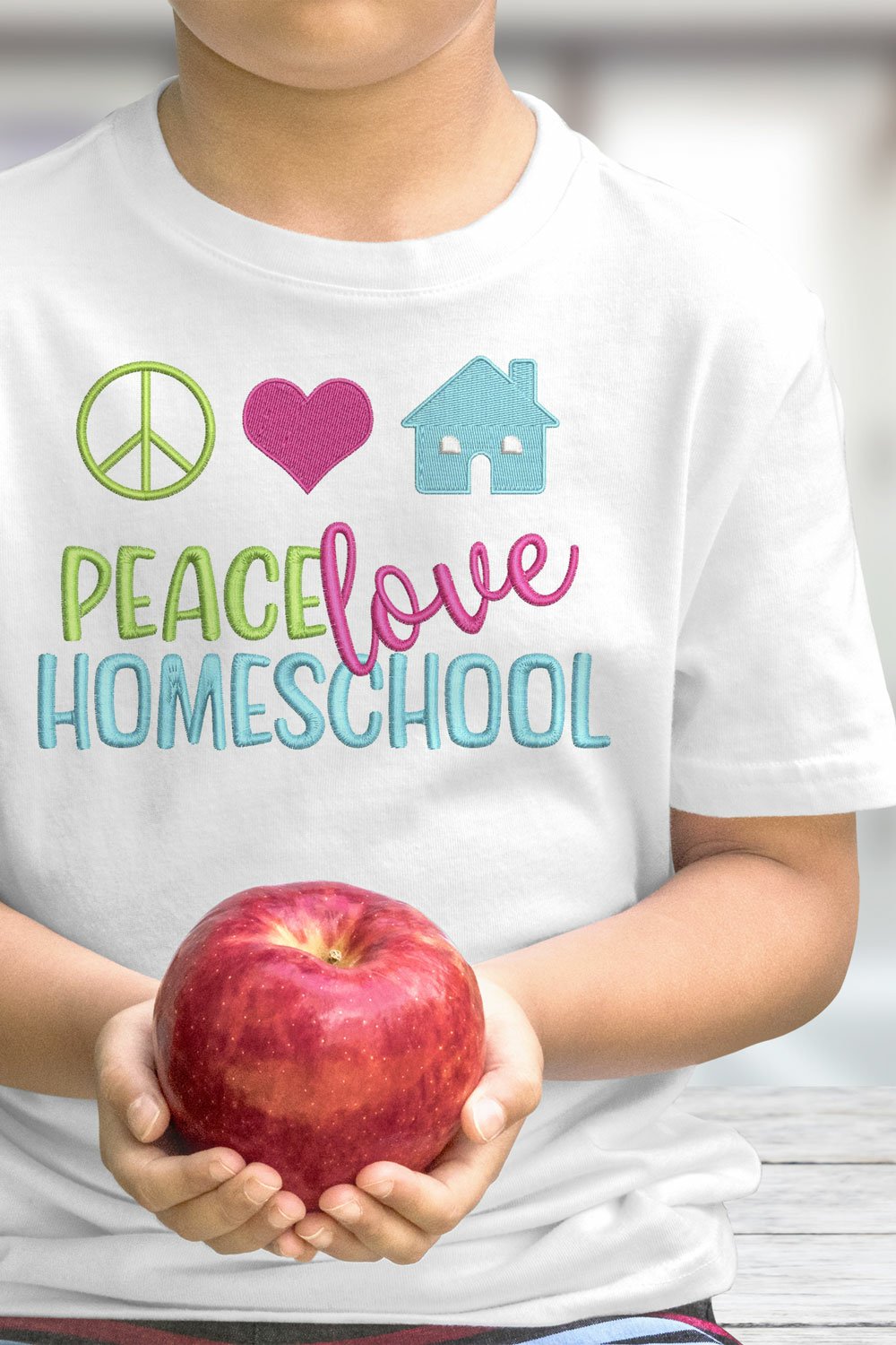 Peace Love Homeschool Embroidery File