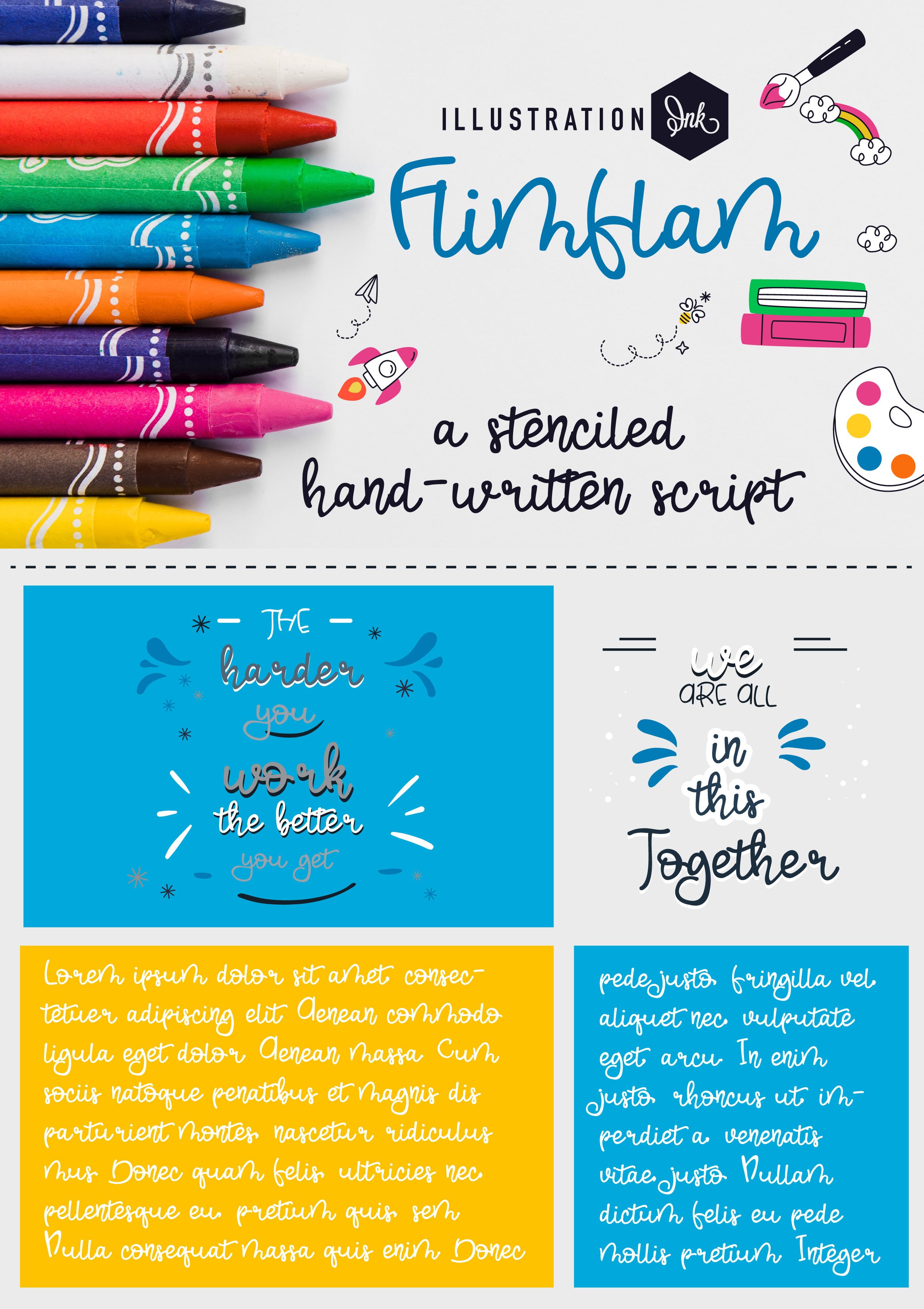 Handcrafted cursive script