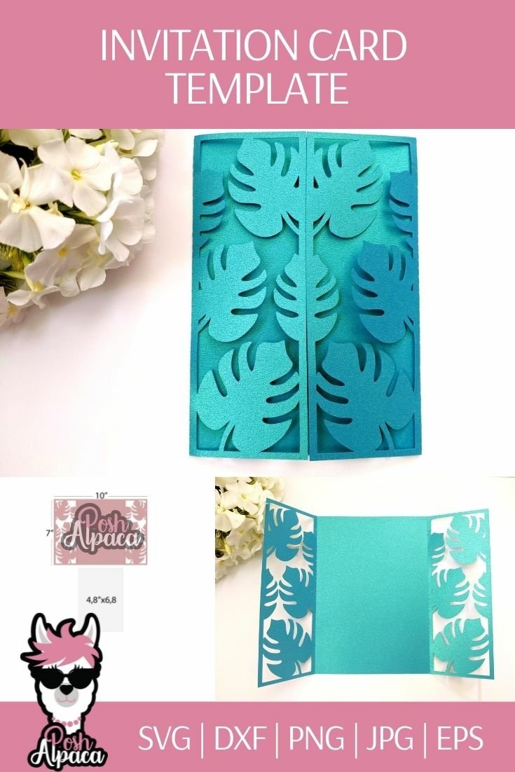 Gate fold wedding Invitation SVG