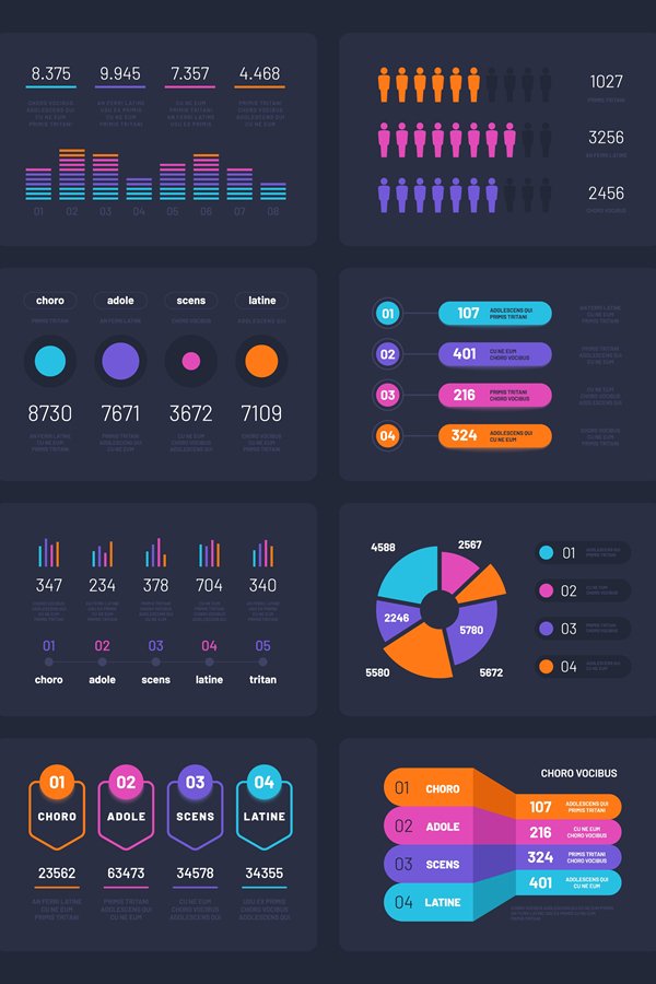 Business infograph elements. Workflow chart financial diagra