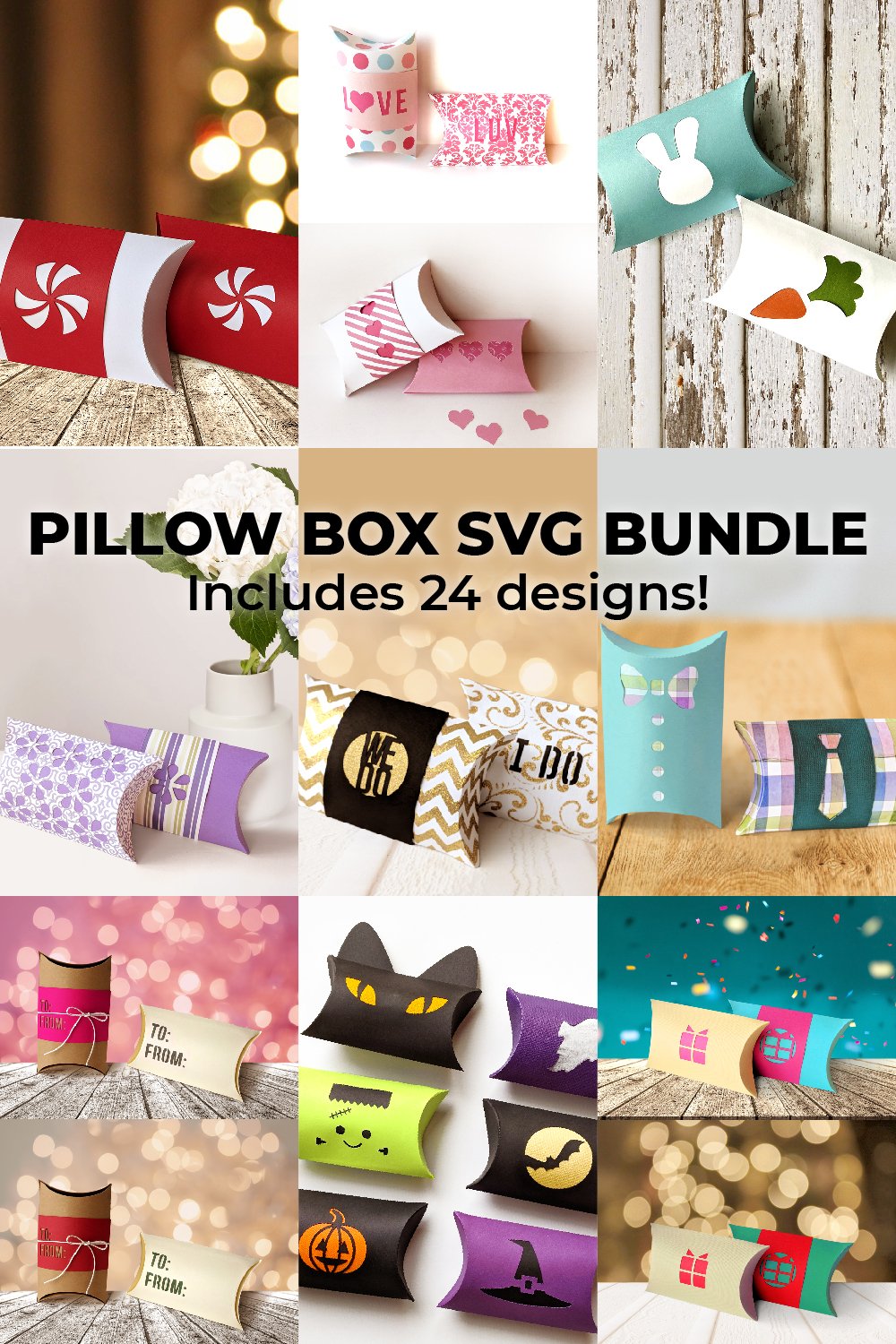 Pillow Box SVG Design Bundle - BEST SELLER (2234536)