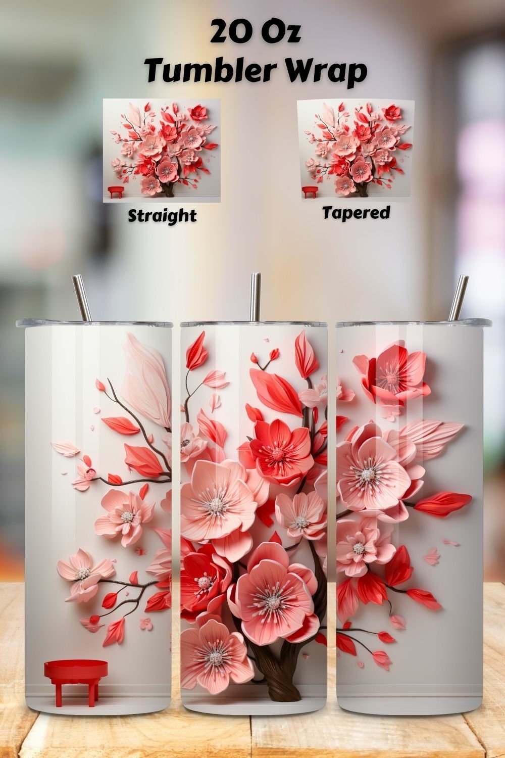 spring floral tumbler wrap | Seamless Tumbler Wrap