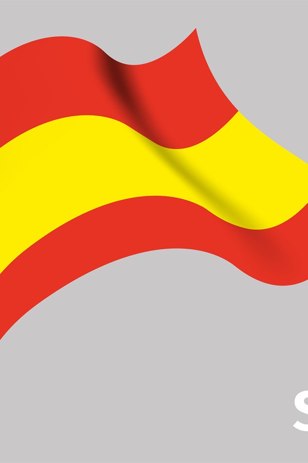 Background with Spain wavy flag