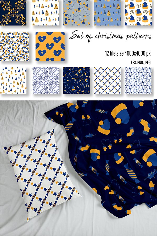 Christmas patterns with, new year seamless patterns