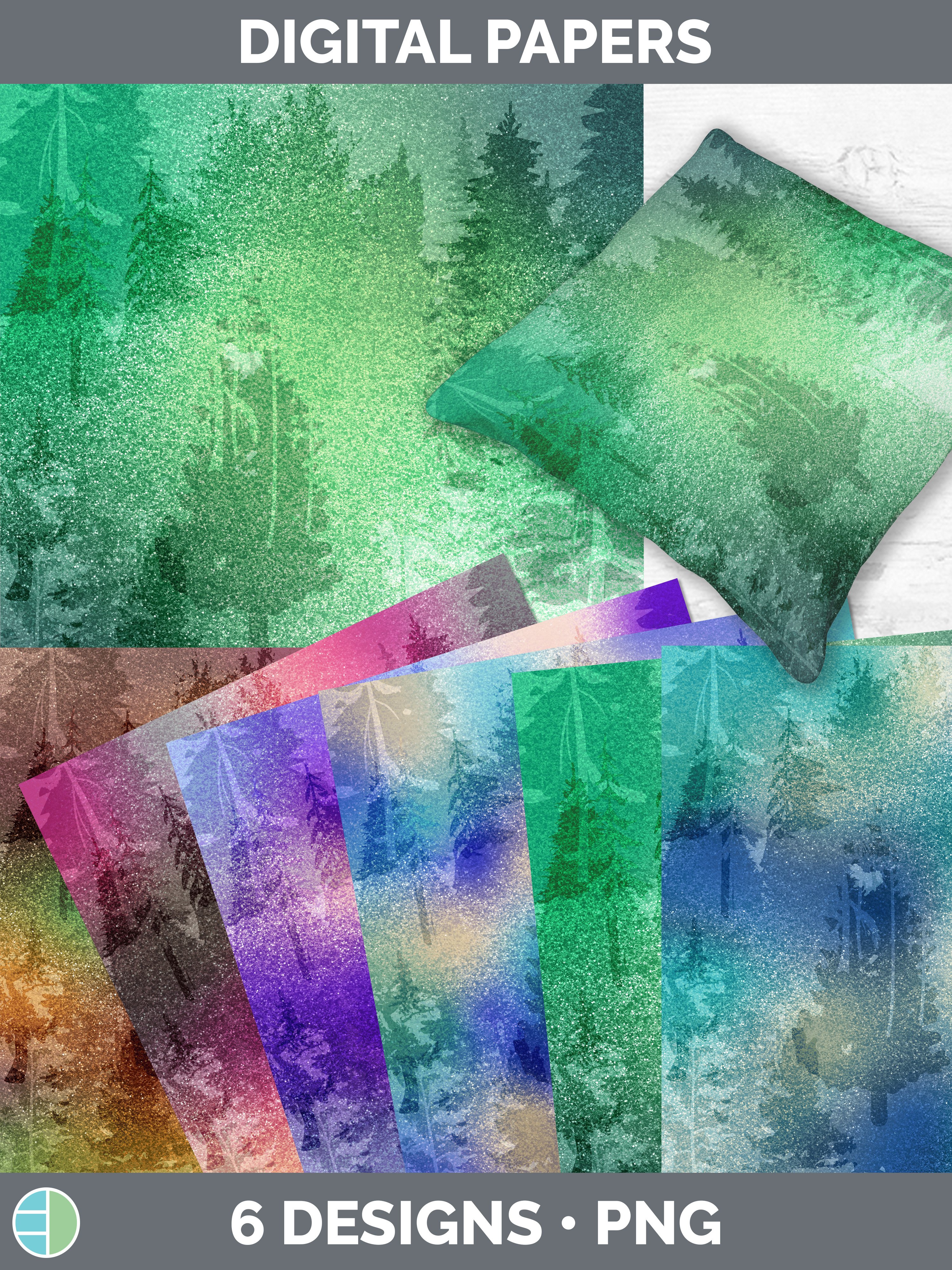 Botanical Backgrounds | Digital Scrapbook Papers