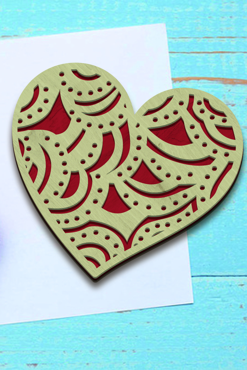 Valentine's Day Crafting Heart, Multilayer Cut Template