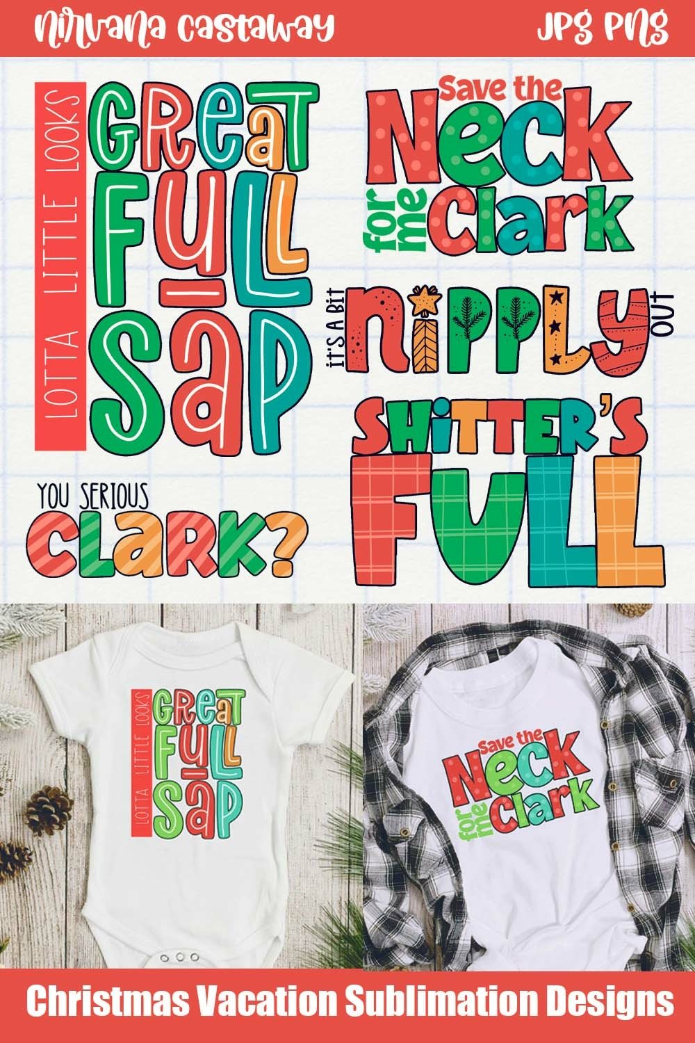 Christmas Vacation Sublimation Logos & Illustrations Bundle