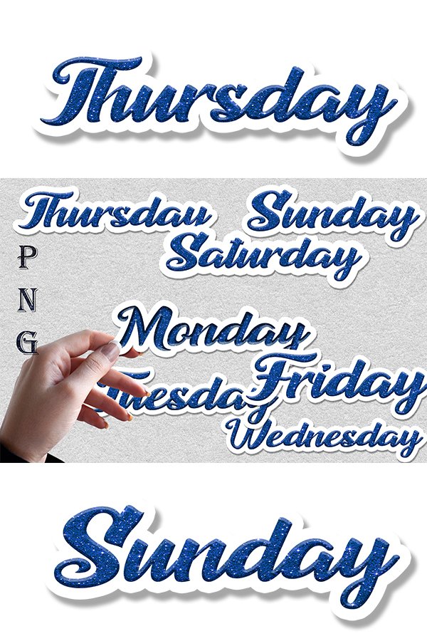 Stickers, Printable, Weekday PNG (1462144)