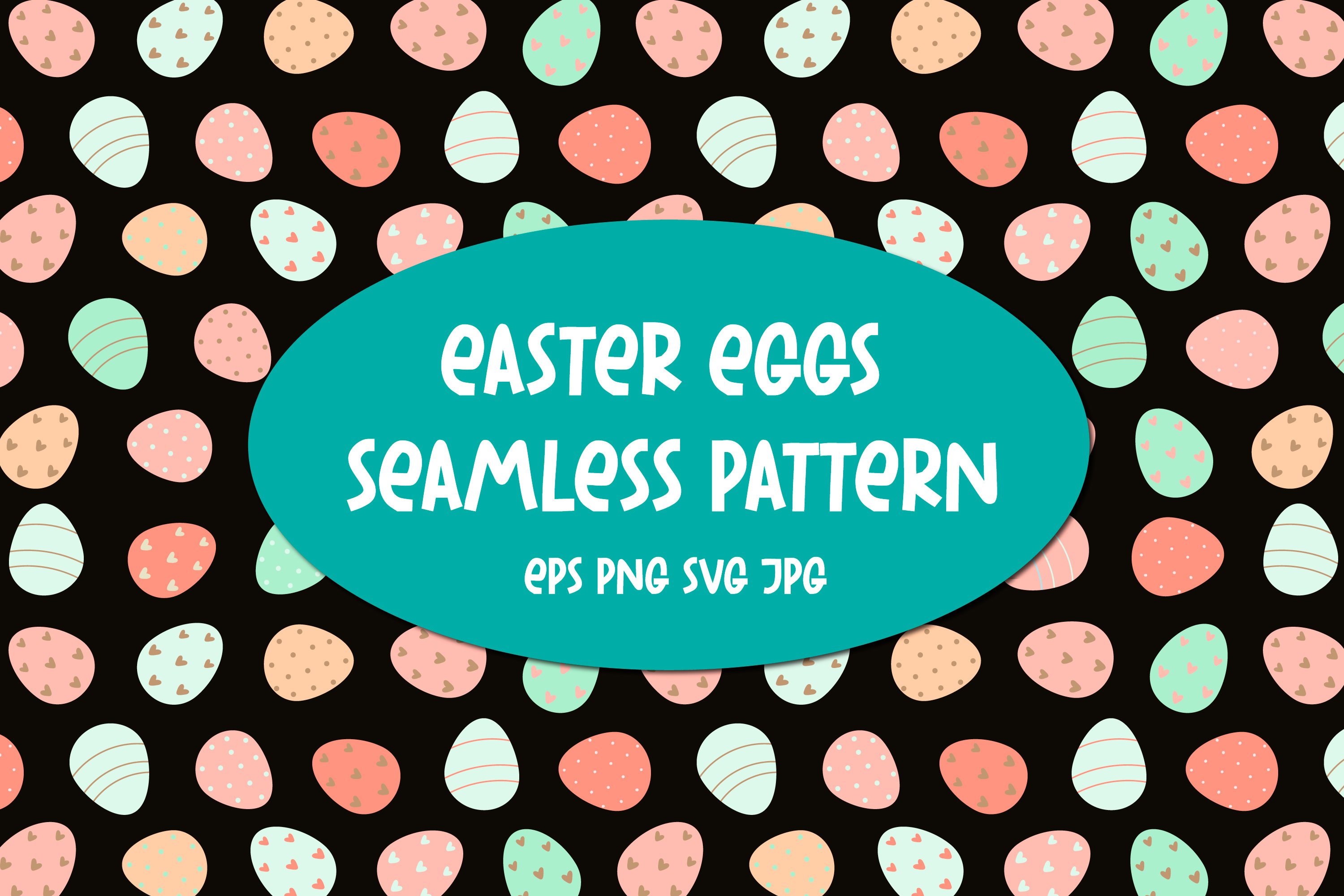 Easter seamless pattern. Easter eggs digital paper (1193204)