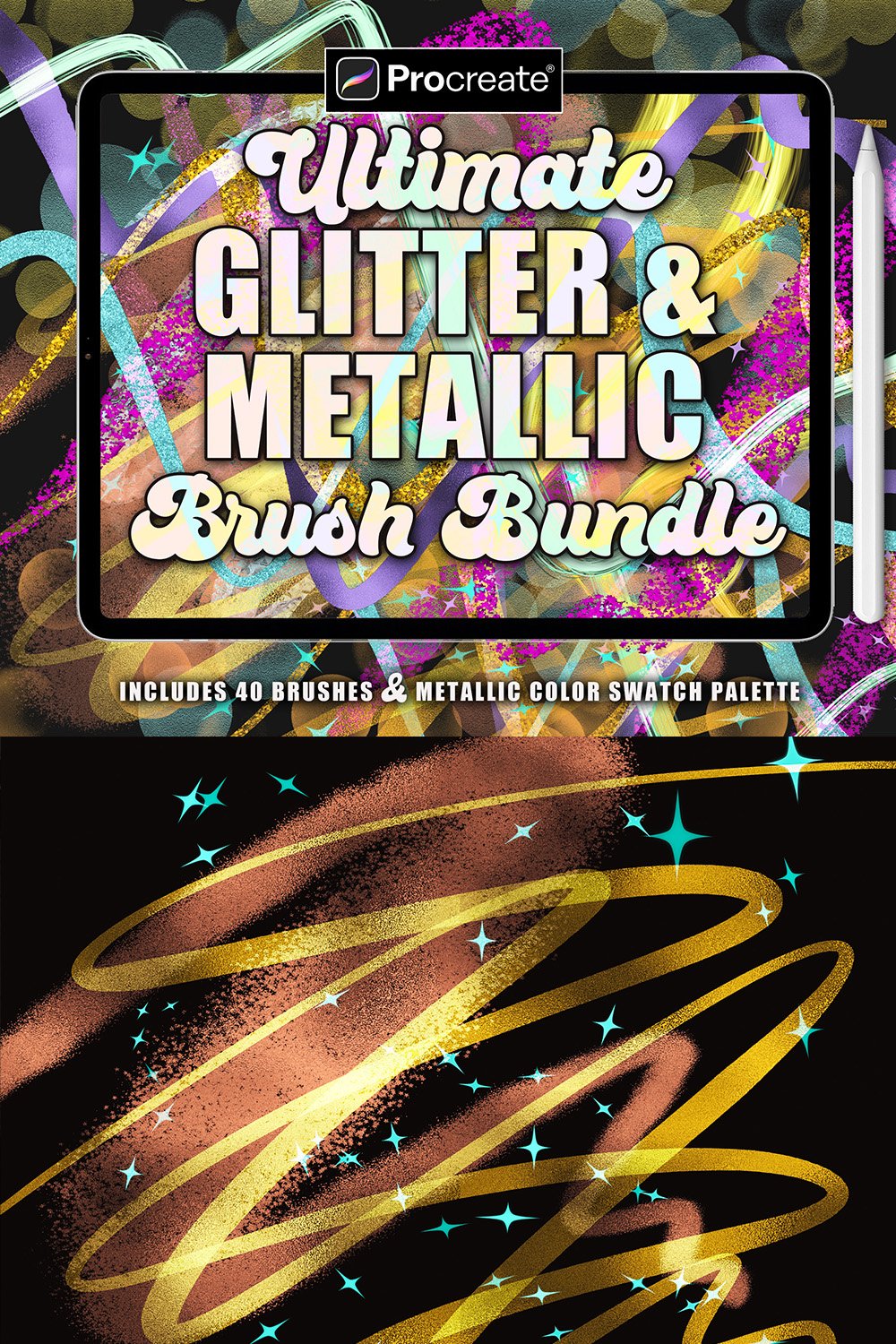 Procreate Glitter Brush Bundle - 40 Brushes