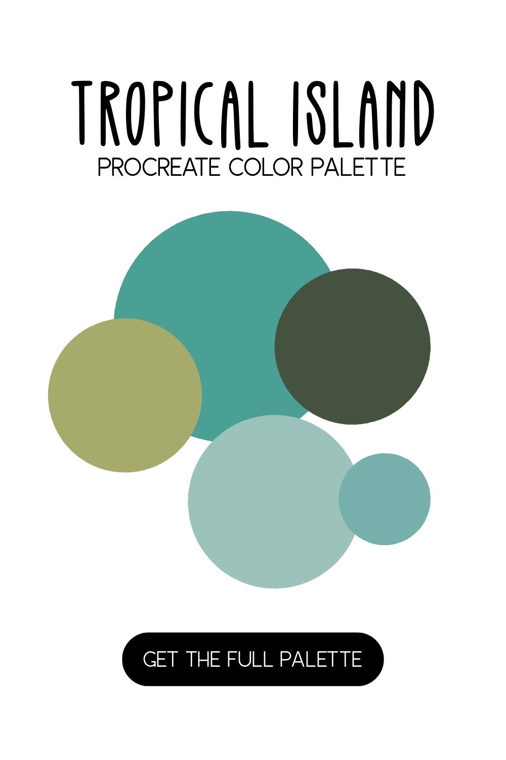 Tropical Island Procreate Color Palette Swatch