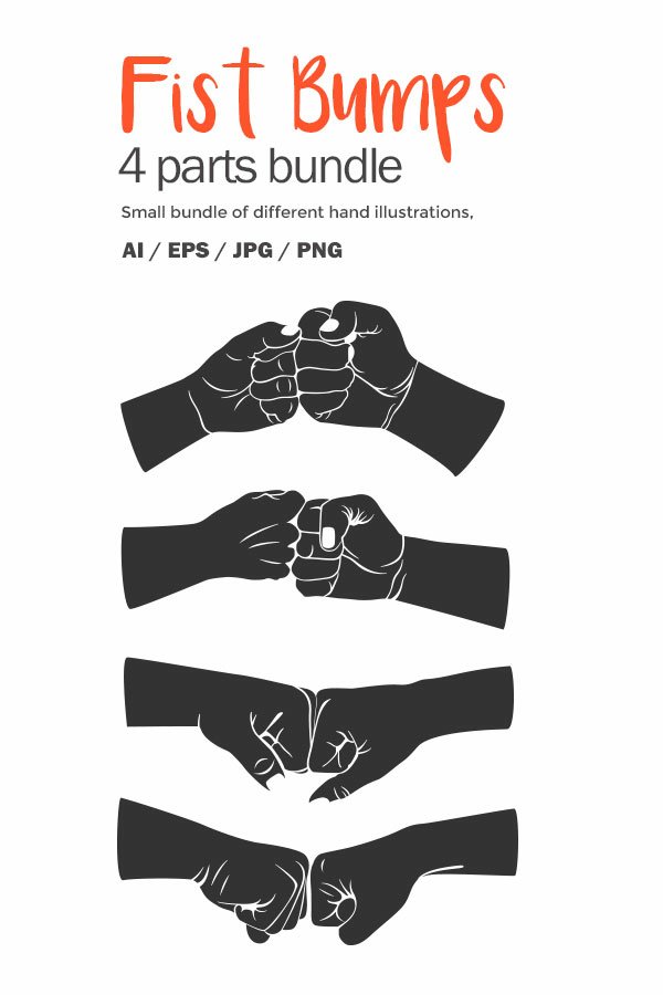 Fist Bumps - Hands Illustrations Bundle