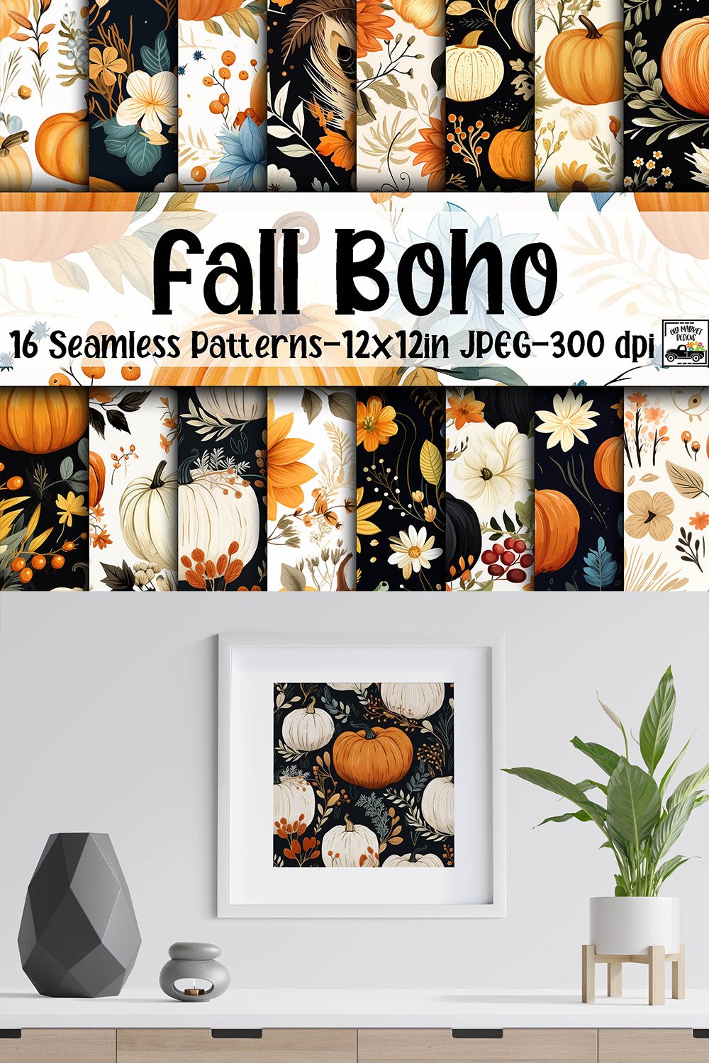 Fall Boho Digital Paper