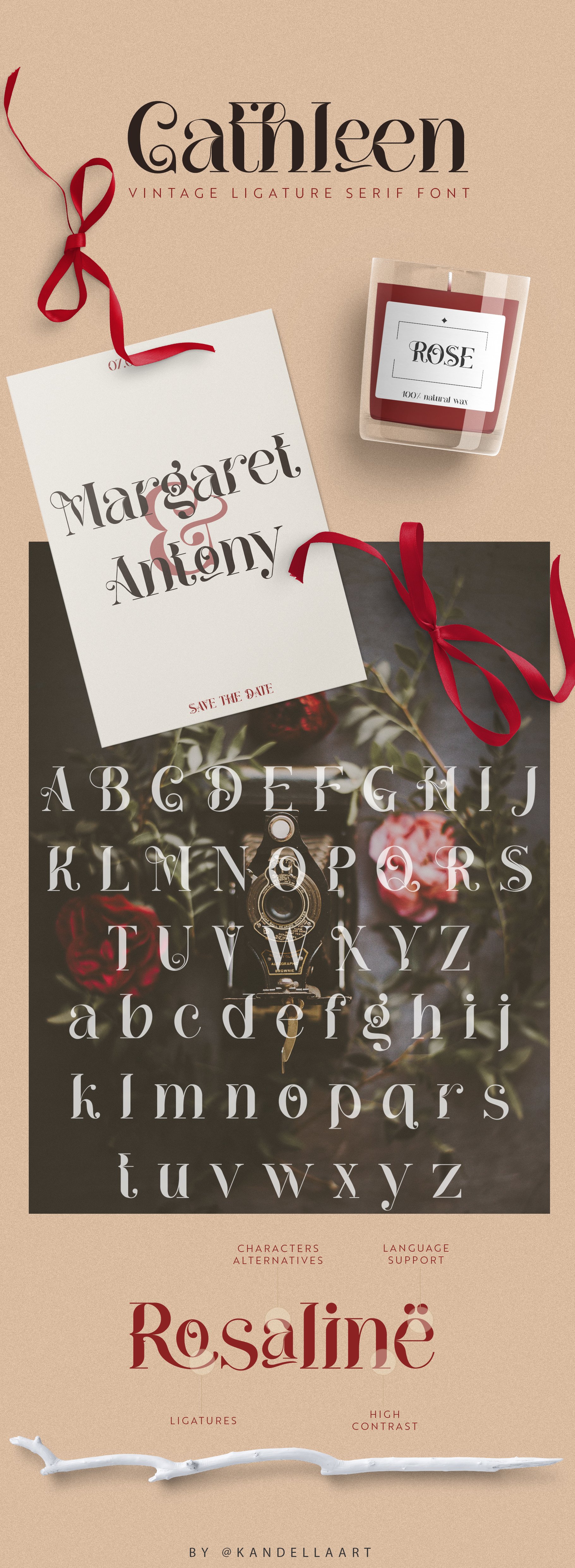 Cathleen|Vintage Ligature Serif Font (2170090)