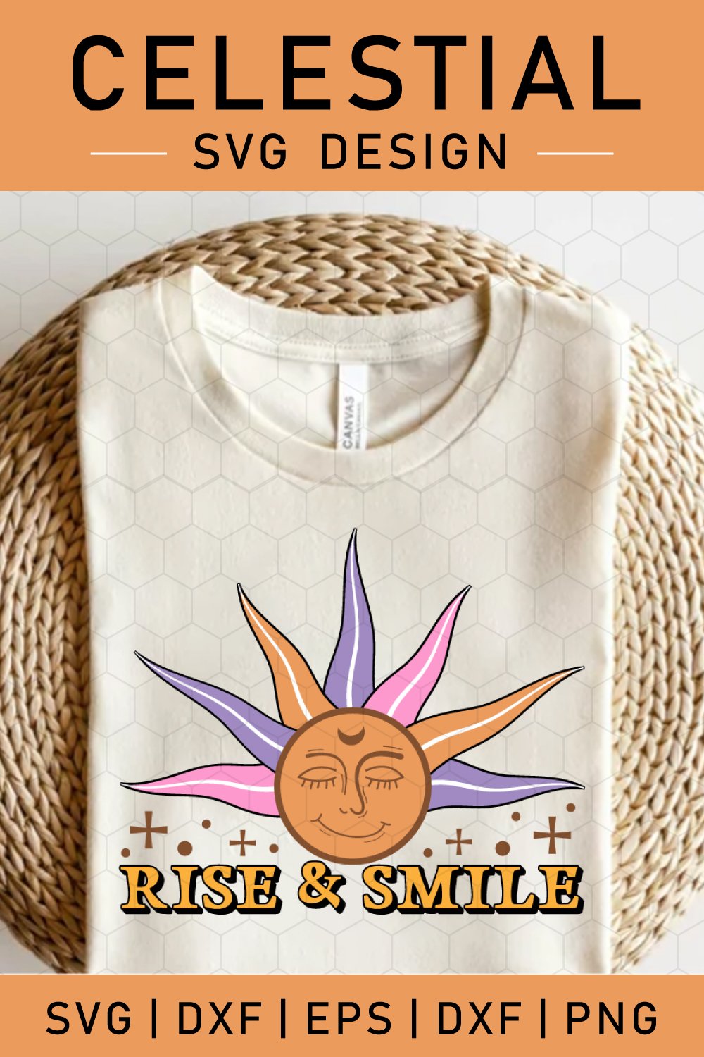 Rise & Smile, Celestial SVG, Sun SVG Cut File