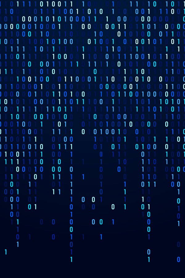 Binary code stream. Digital data codes, hacker coding and cr