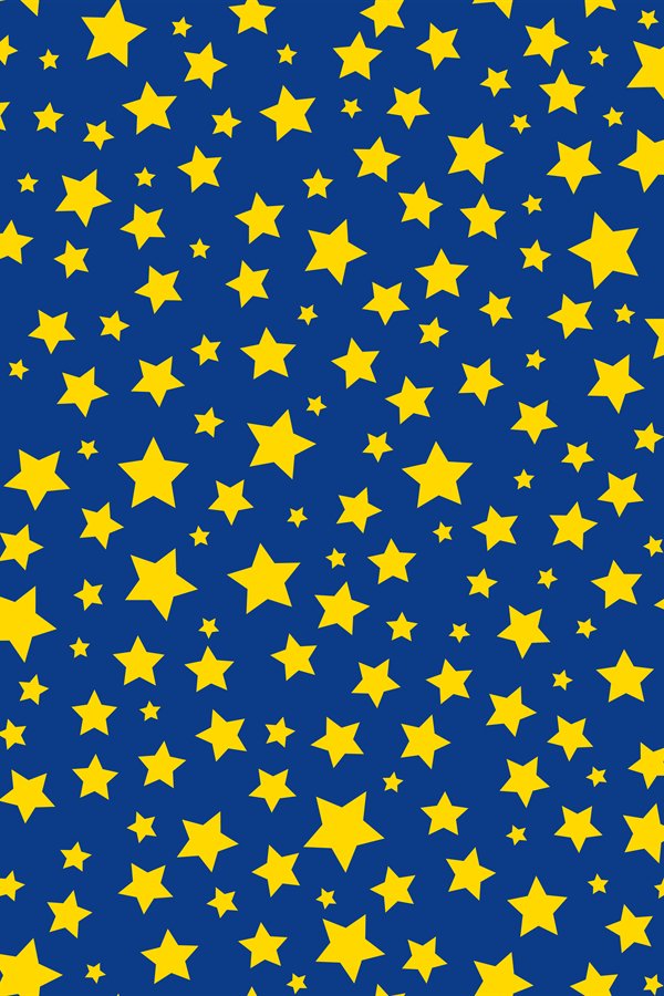 Golden stars blue sky seamless pattern