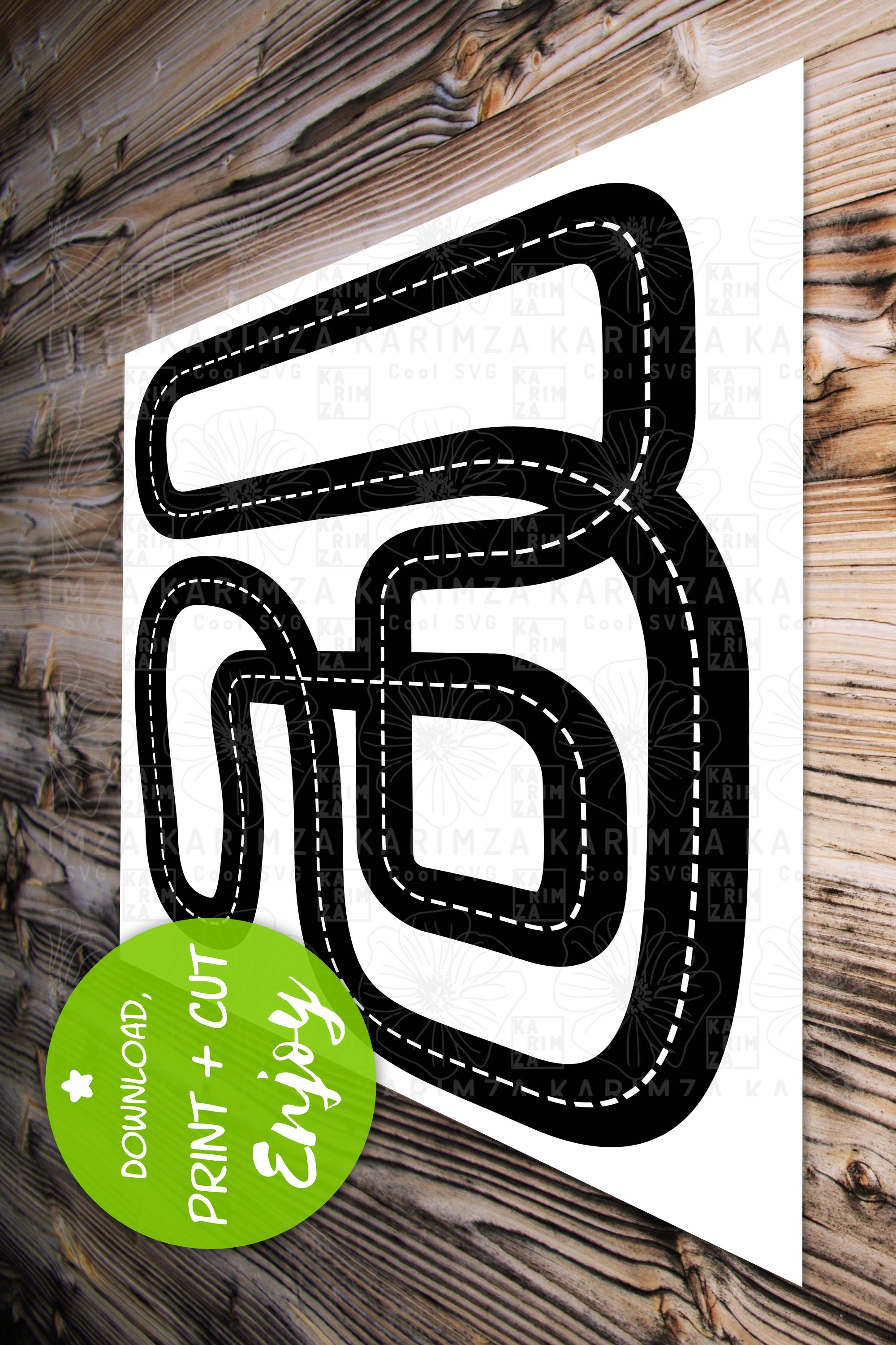 Kids Race track SVG, Pretend Play Toddler Printable Hack