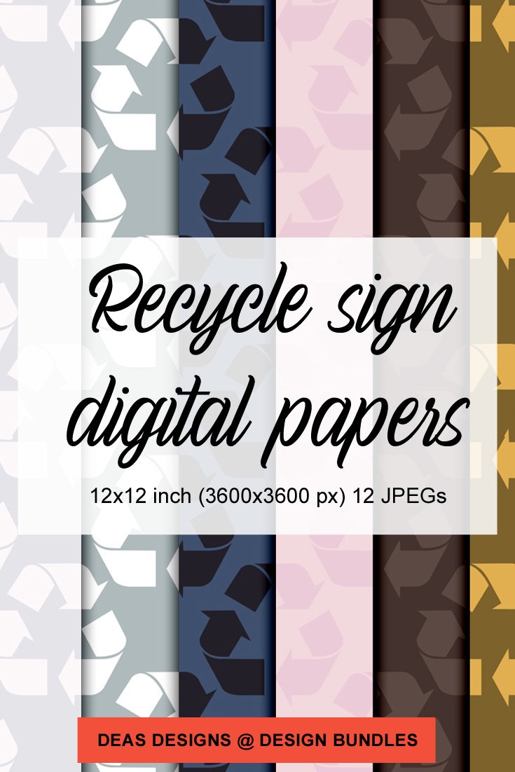 Recycle sign digital papers