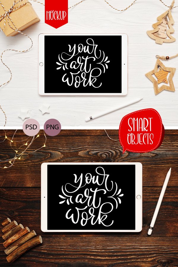 Christmas Tablet ipad mock up
