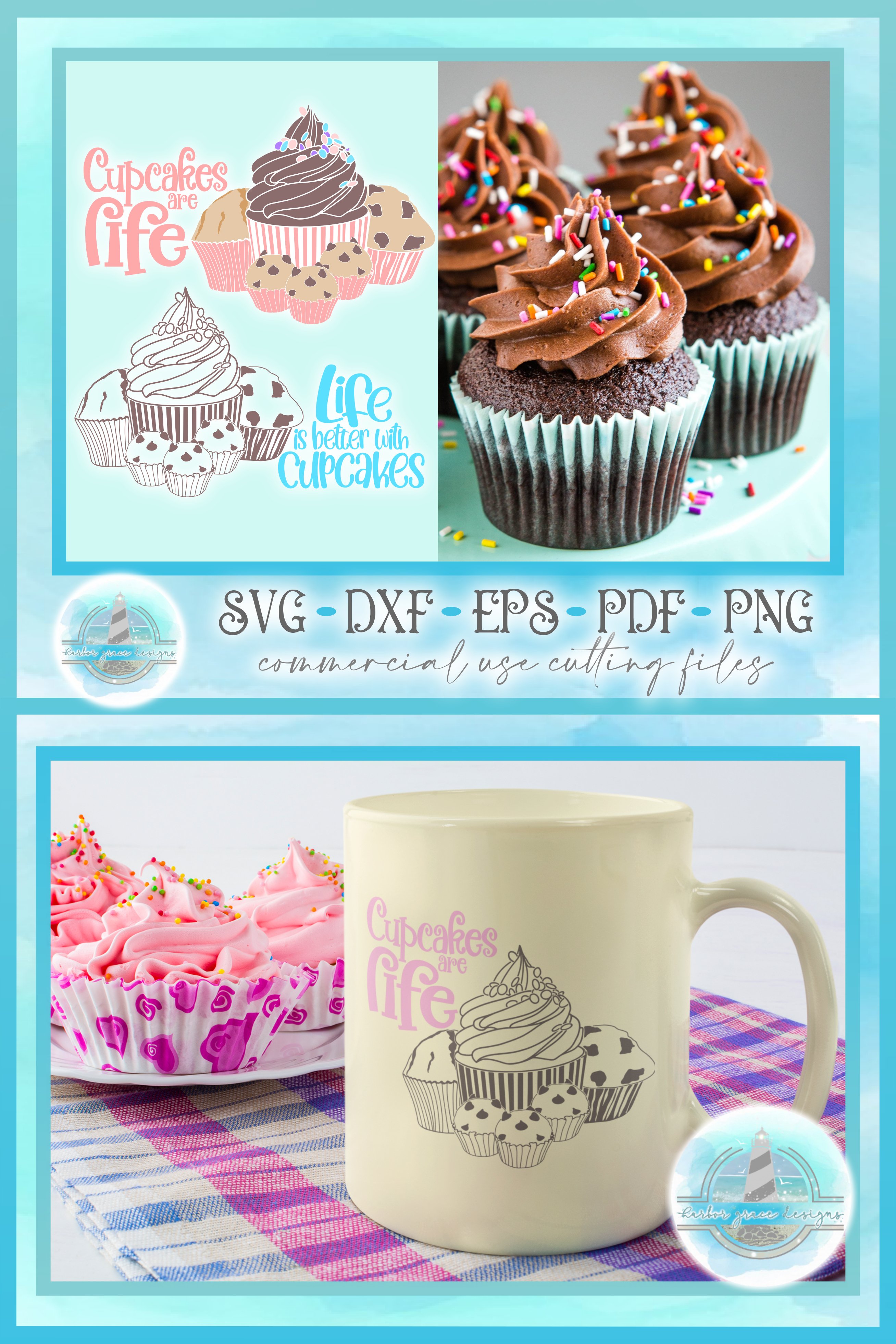 SVG Cupcakes are Life | Life Is Better With Cupcakes Quote