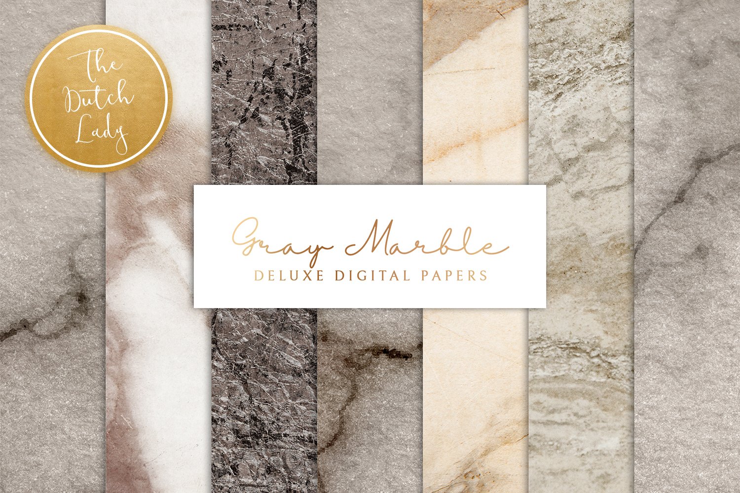Digital Backgrounds & Papers - Gray Marble