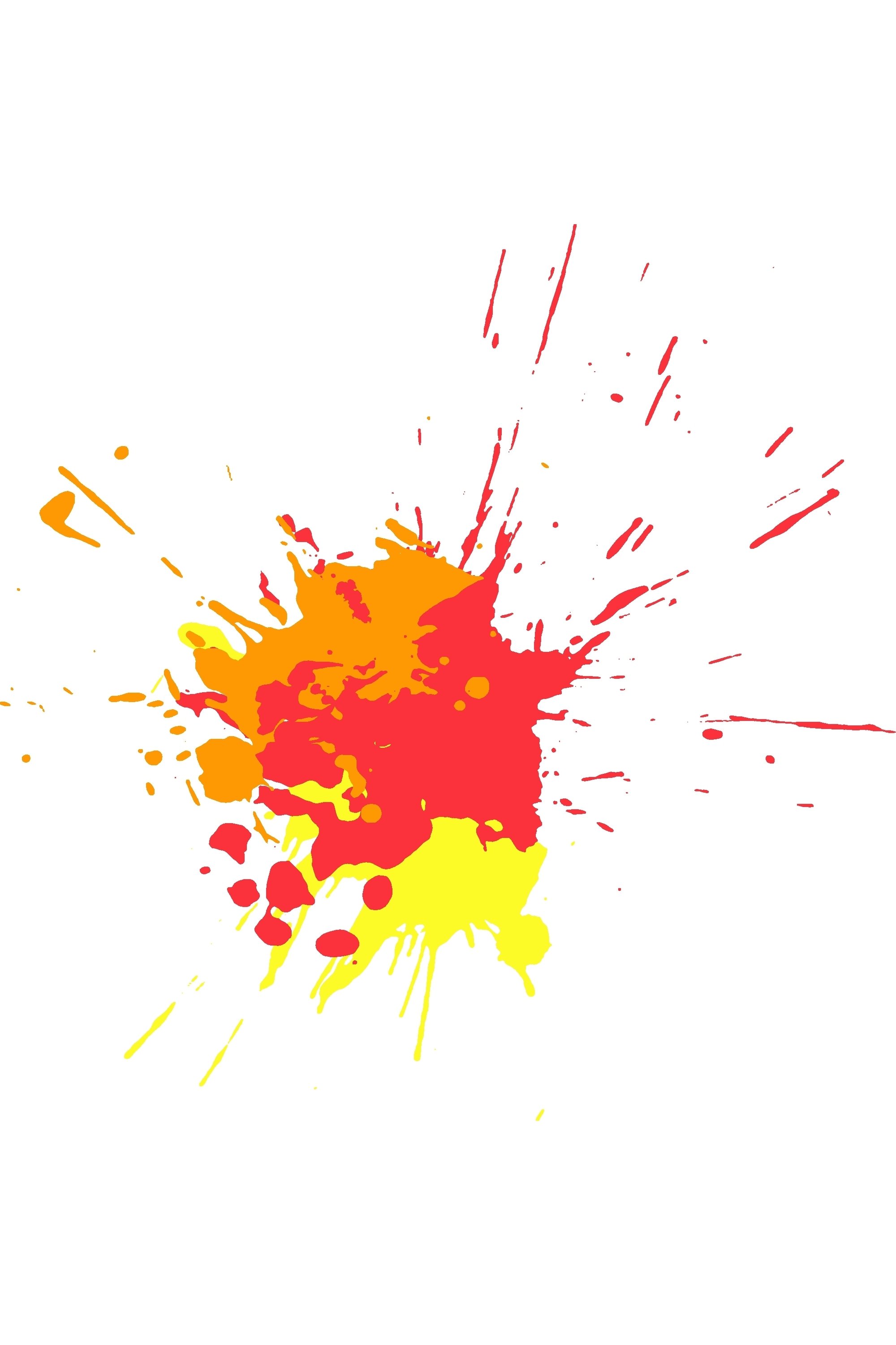 Droped colored blots and dots of paint splatter