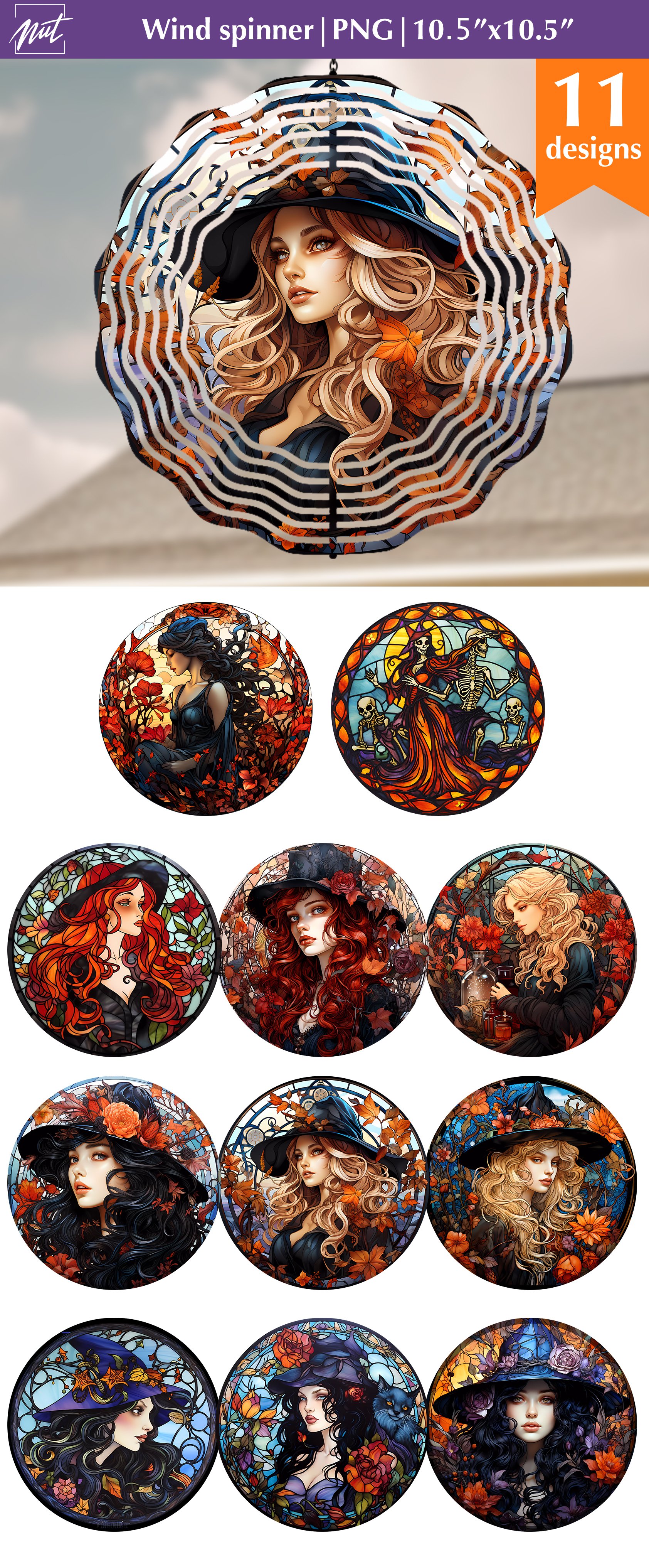 Wind spinner sublimation designs