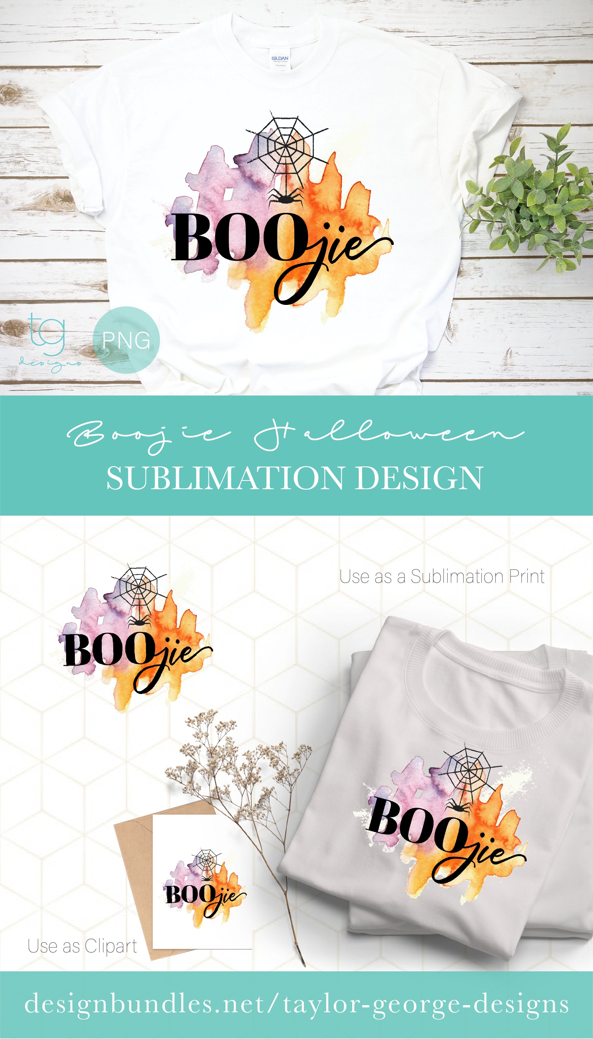 BOOjie "boujie" Halloween Sublimation Design