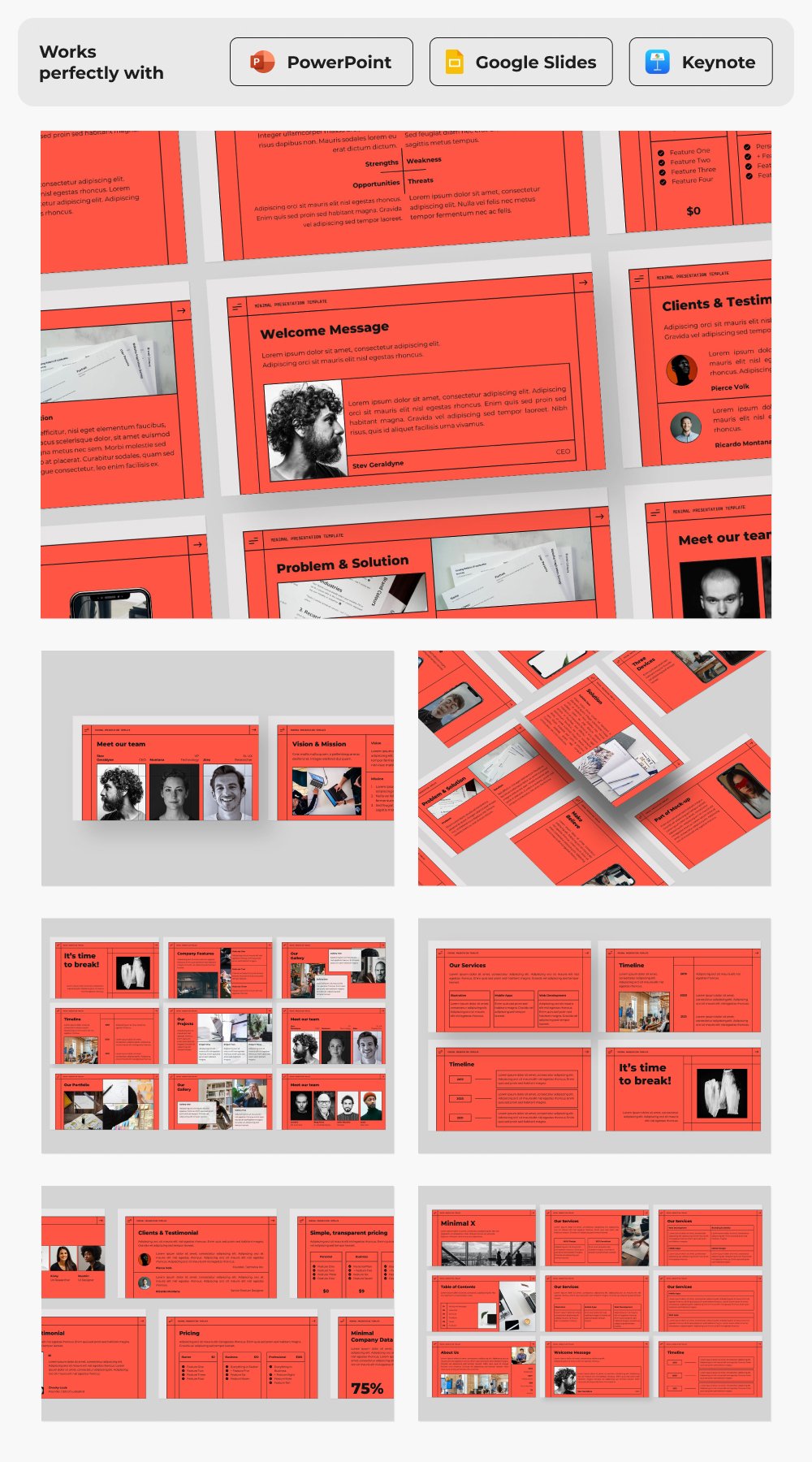 Minimal X Keynote Template