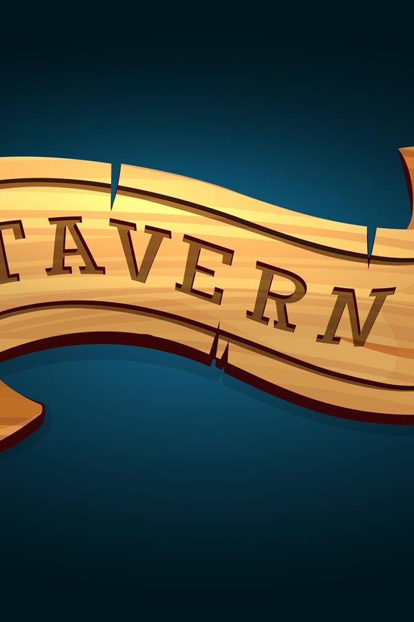 Tavern wooden signboard