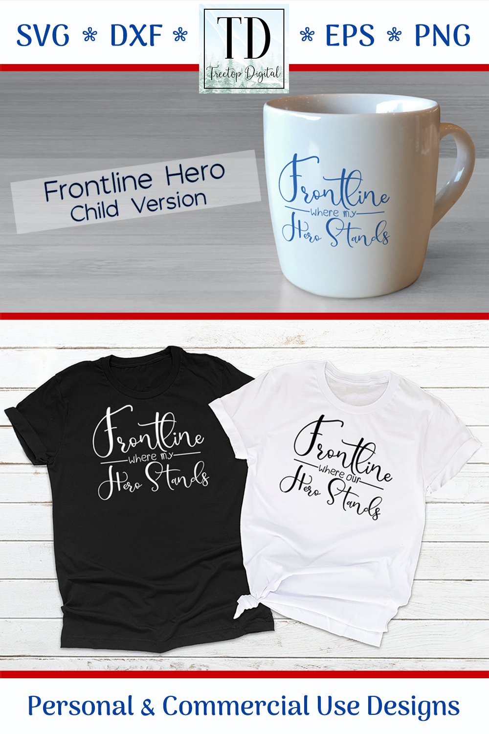 Frontline Hero, Essential Worker, My Hero from Child SVG