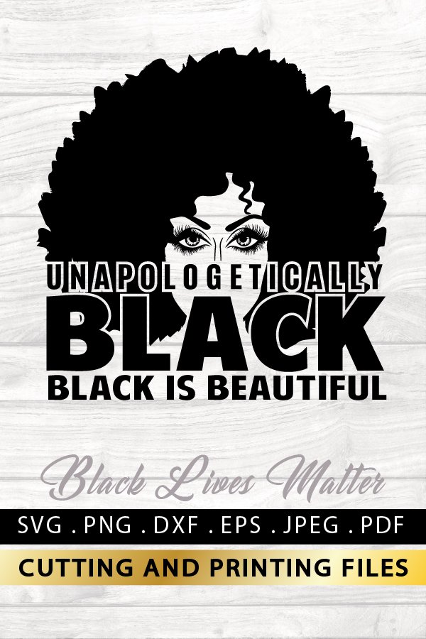 Black Woman SVG PNG EPS DXF for Cutting and Printing BLM SVG