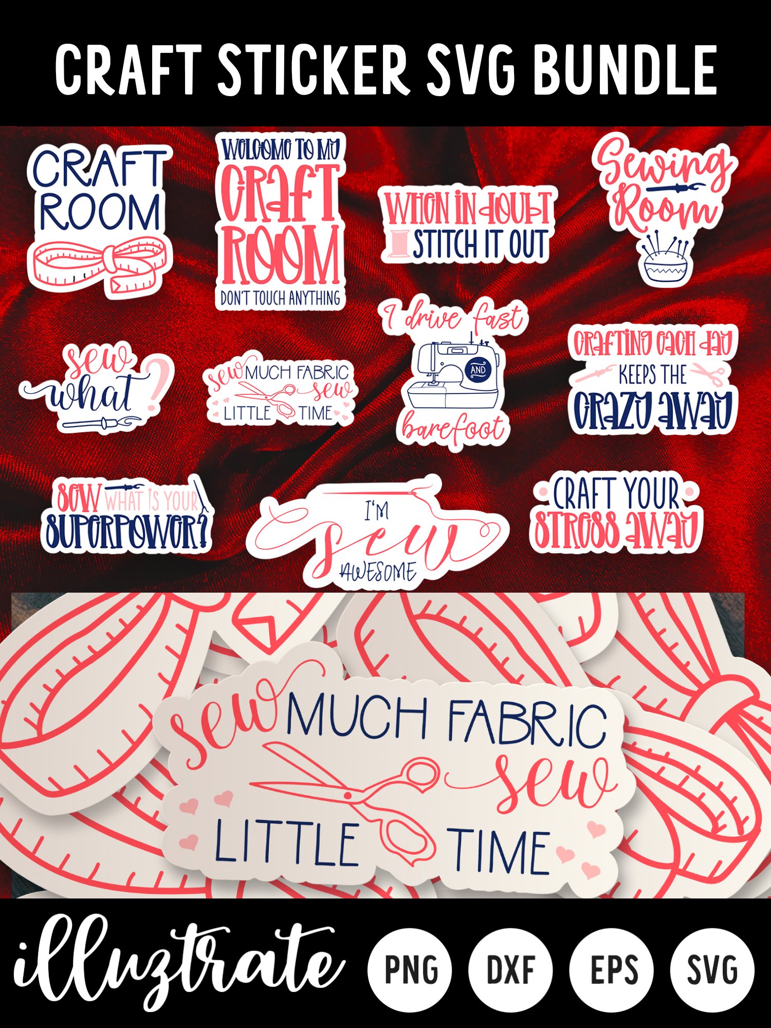 Craft sticker svg bundle
