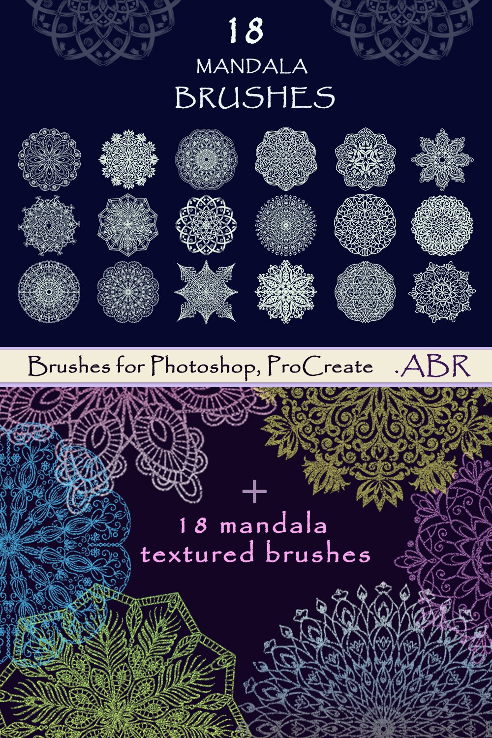 Mandala. Brushes for Photoshop, Procreate .ABR