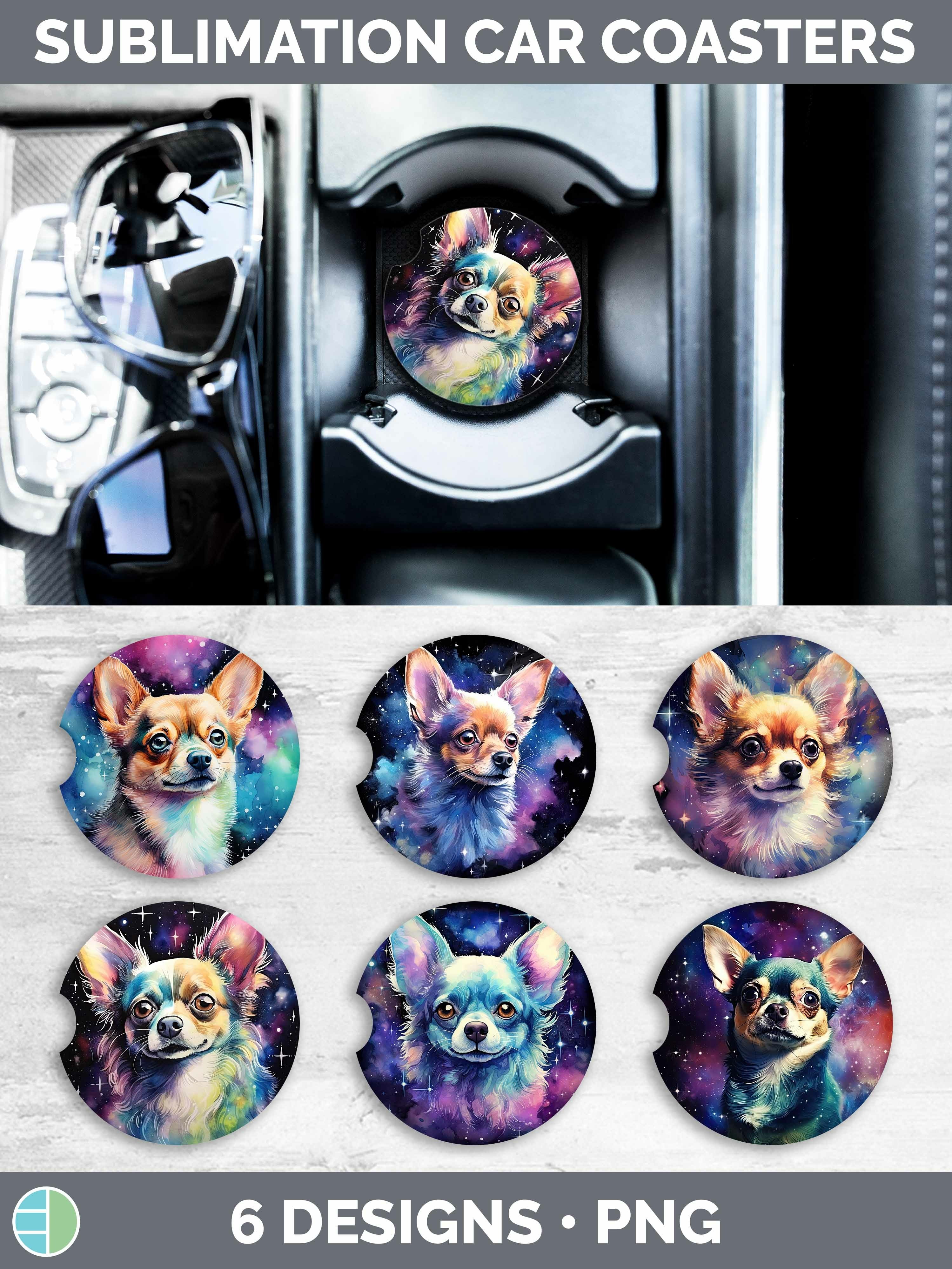 Galaxy Chihuahua Dog Car Coaster | Bundle Coaster Designs