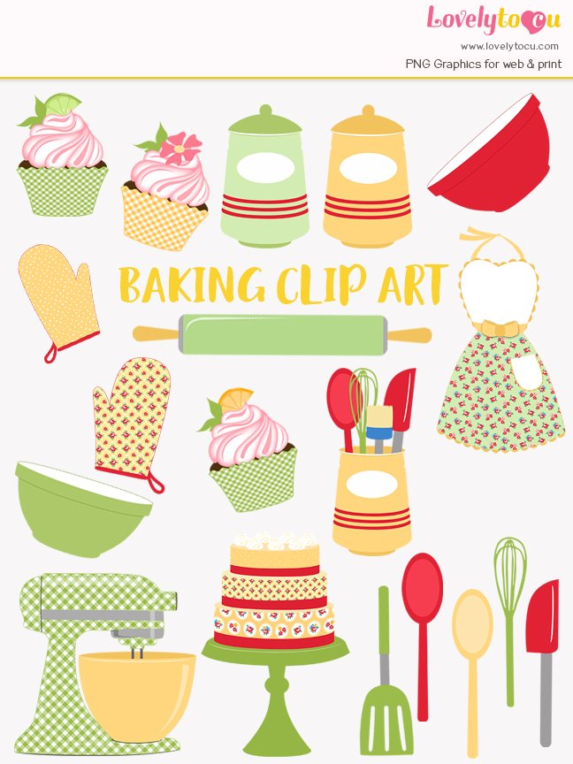 Baking tools clipart set (558300)