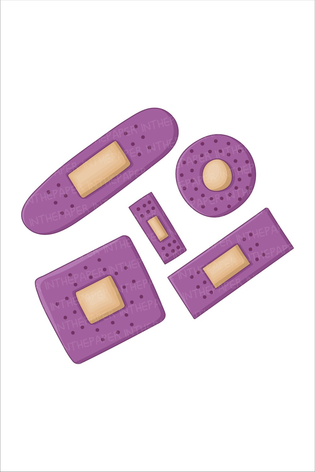 Band-Aids of various shapes and sizes | PNG SVG Medical cute