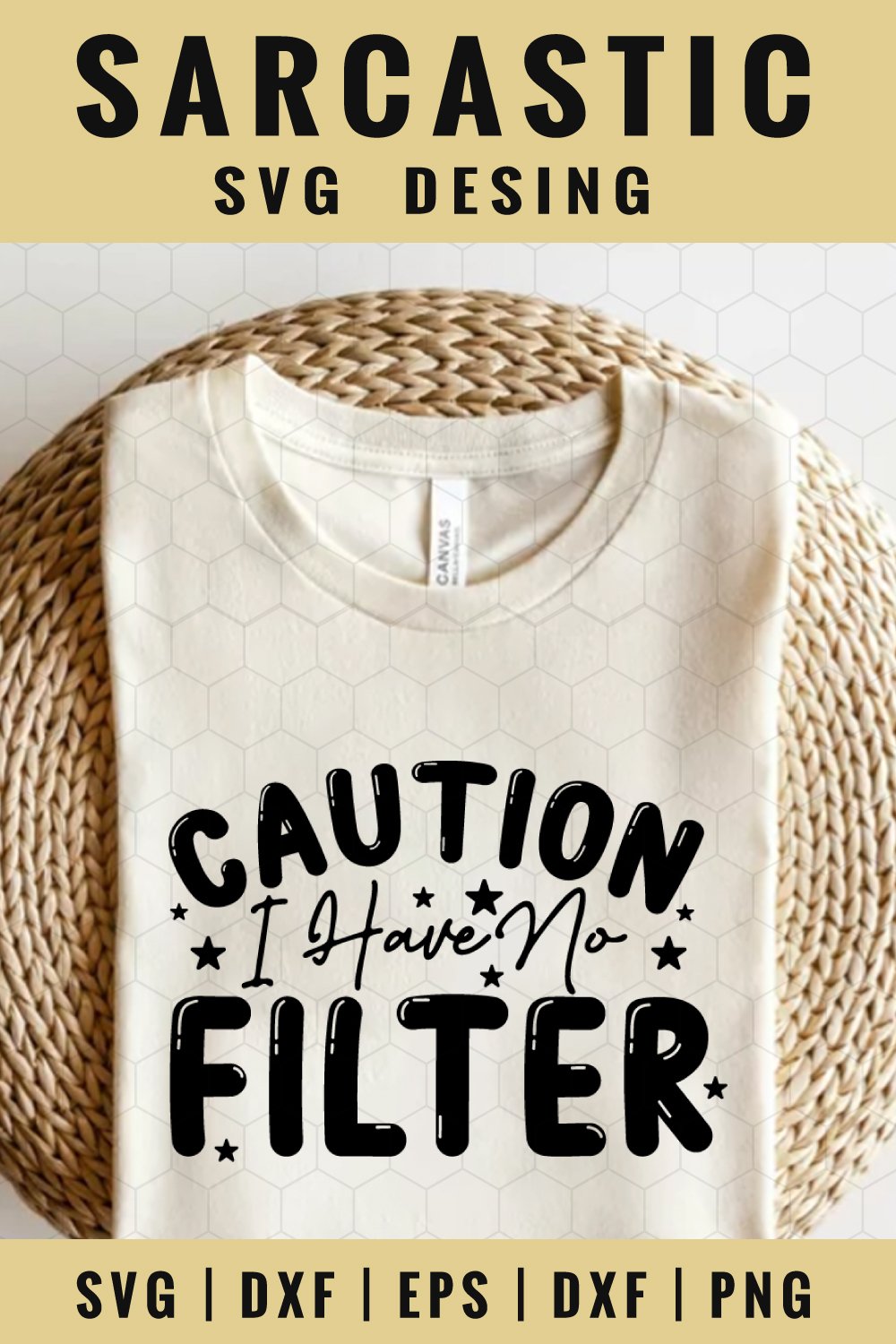 Sarcastic SVG, Caution I Have A Filter, Funny Saying SVG