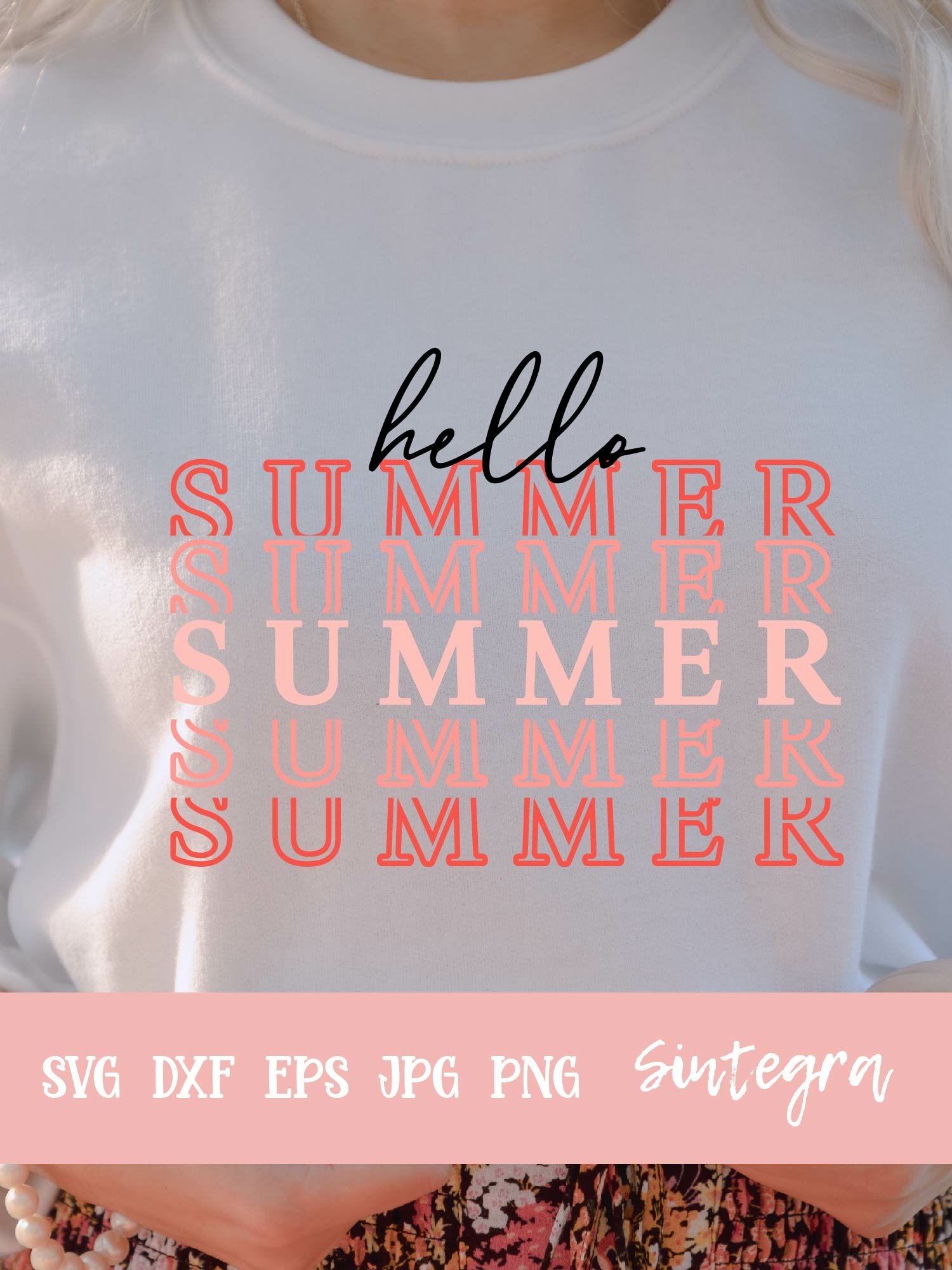 Hello Summer Cut File SVG