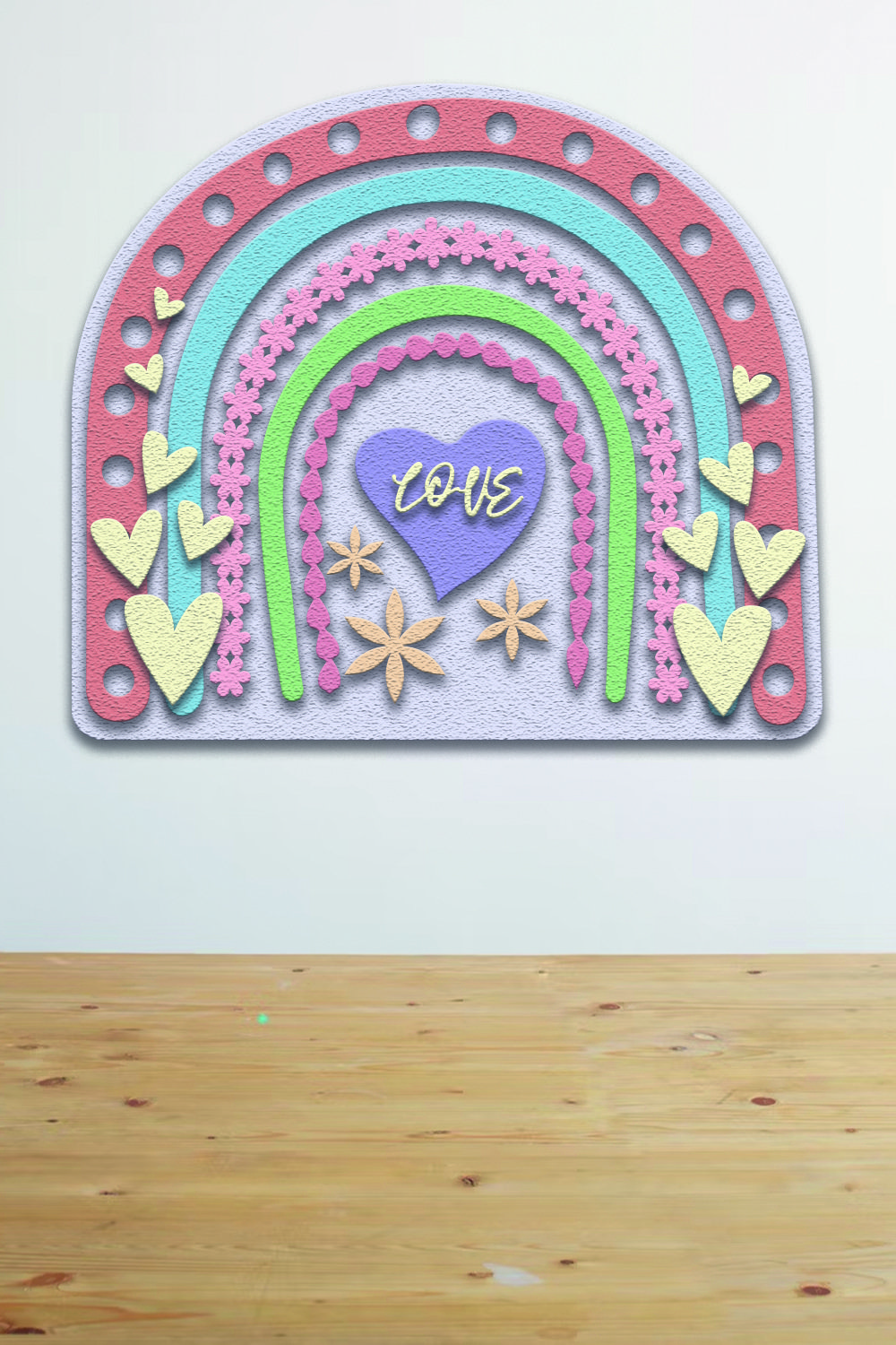 Love Rainbow Decorative Wall Panel