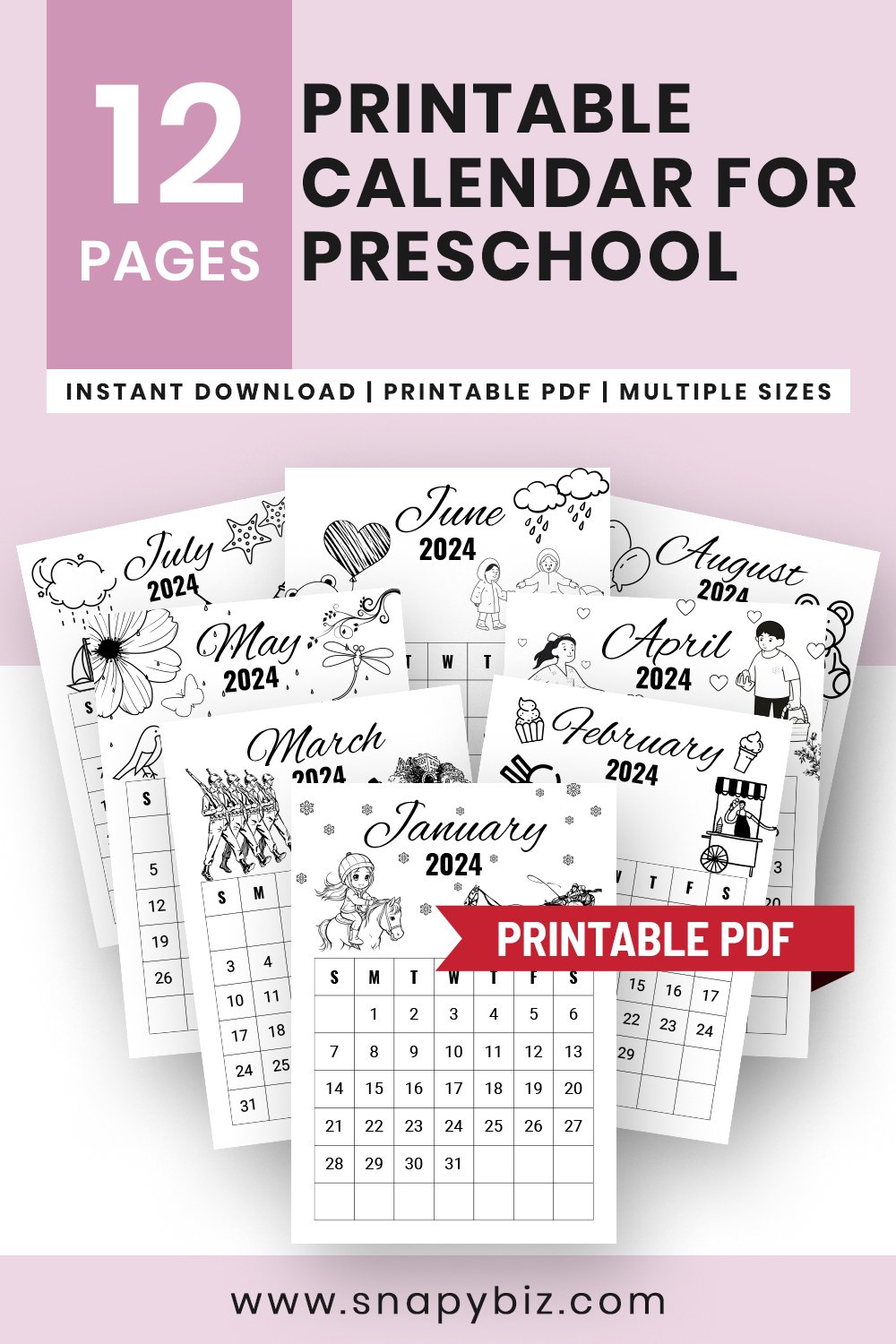 Printable Calendar For Preschool