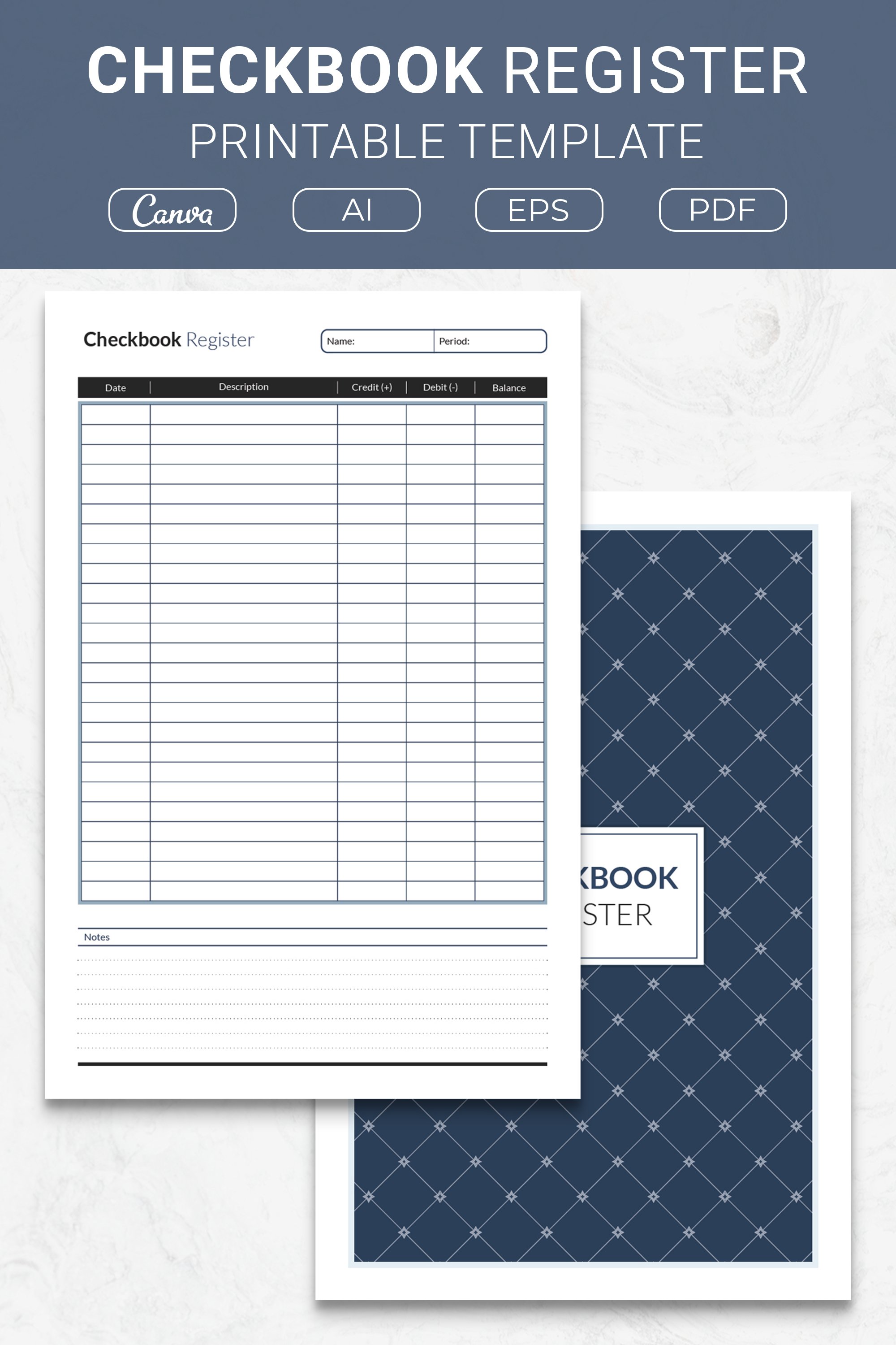 Checkbook Register Printable Template
