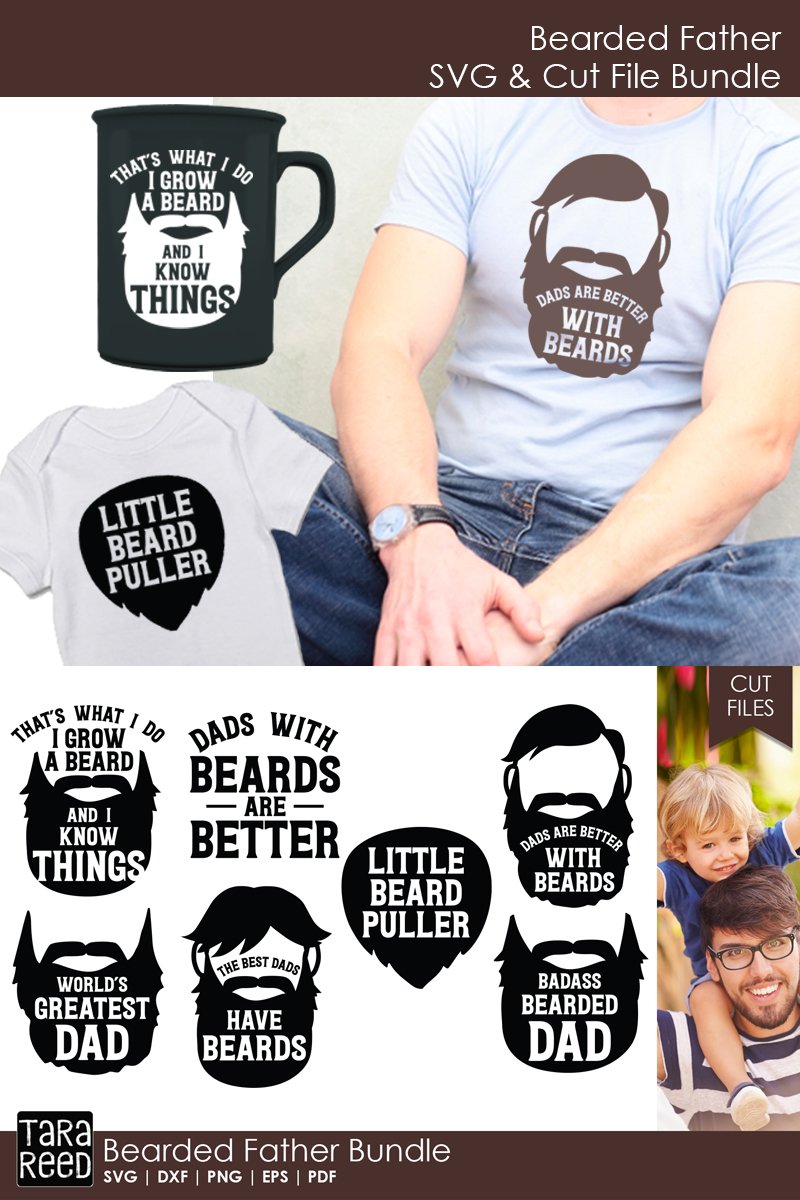 Bearded Father - Beard SVG and Cut Files for Crafters