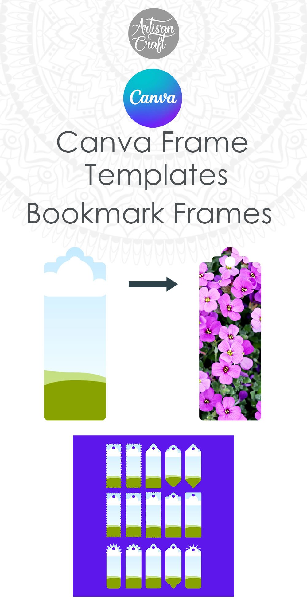 Canva bookmark template | Canva bookmark frame