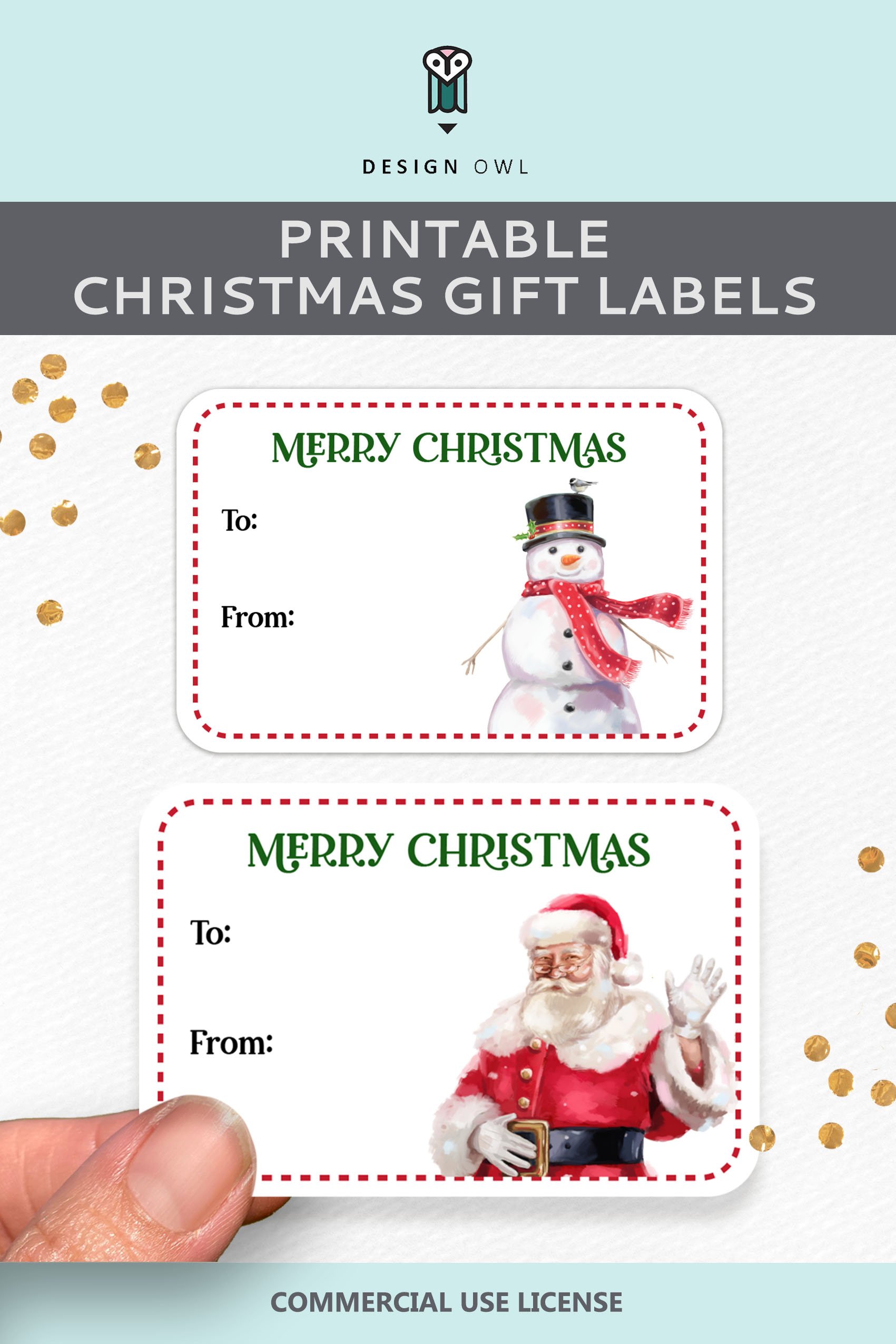 Printable Christmas gift labels